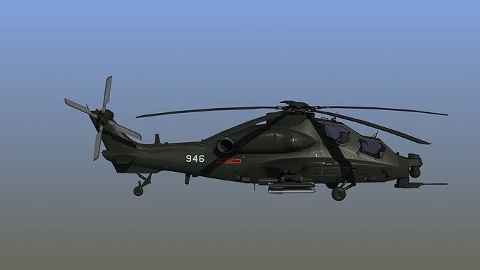 WZ10 Attack Helicopter 3D model | CGTrader