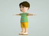 cartoon boy little fat boy child primary school student 3D model | CGTrader