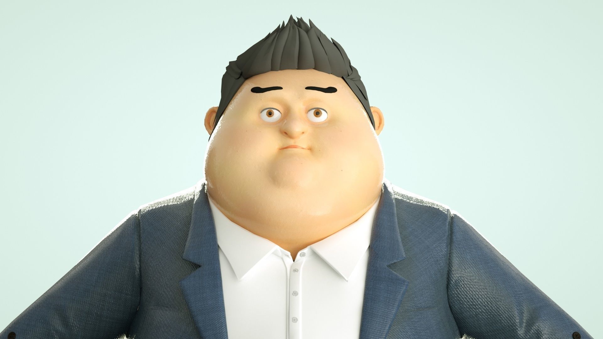 cartoon fat boss boss 3D model | CGTrader