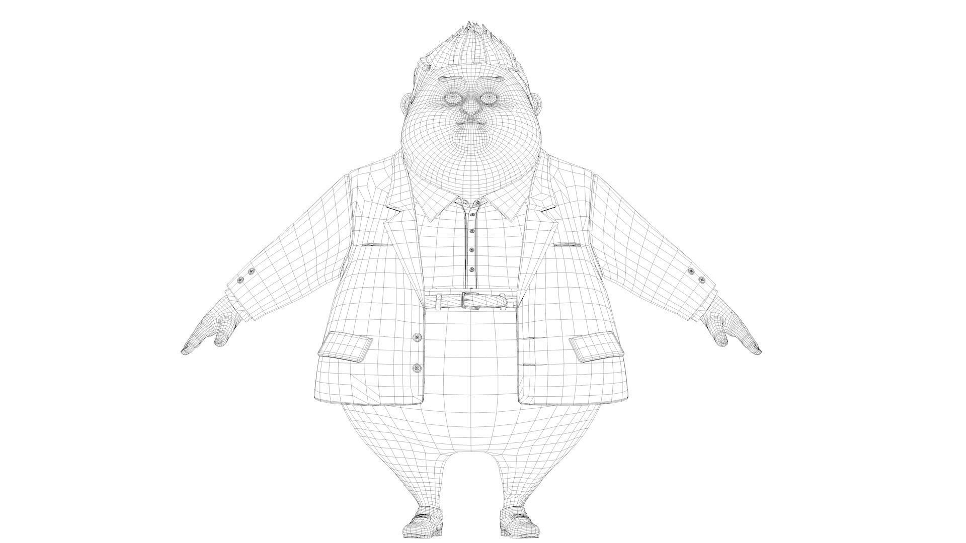 cartoon fat boss boss 3D model | CGTrader