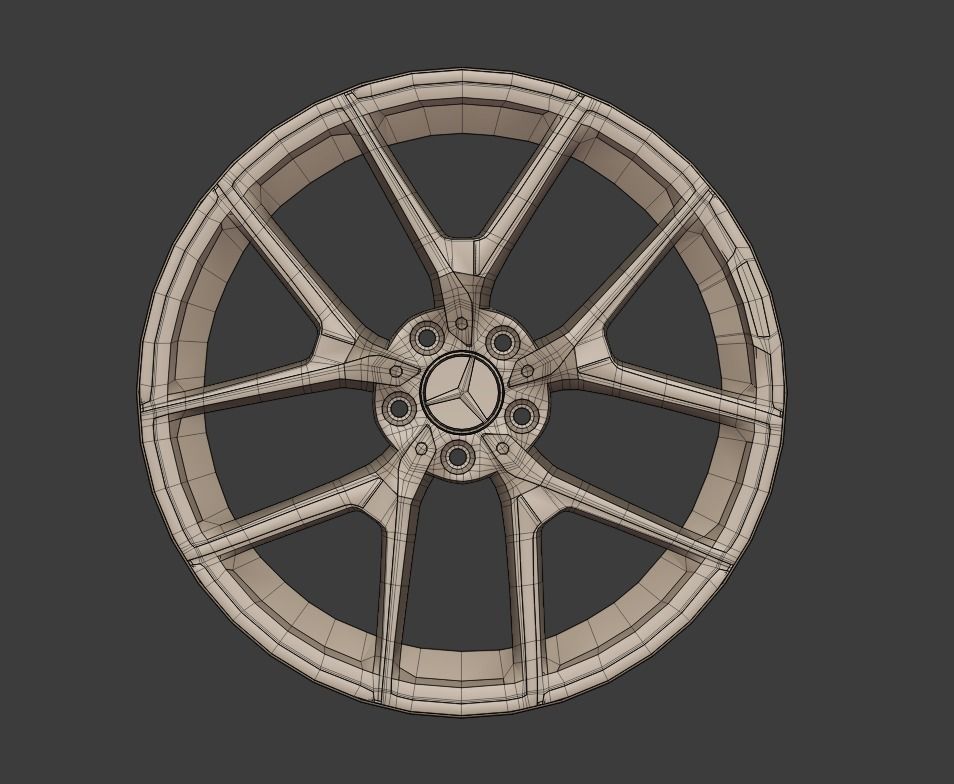 3D model Mercedes Staggered Rims AMG VR / AR / low-poly | CGTrader