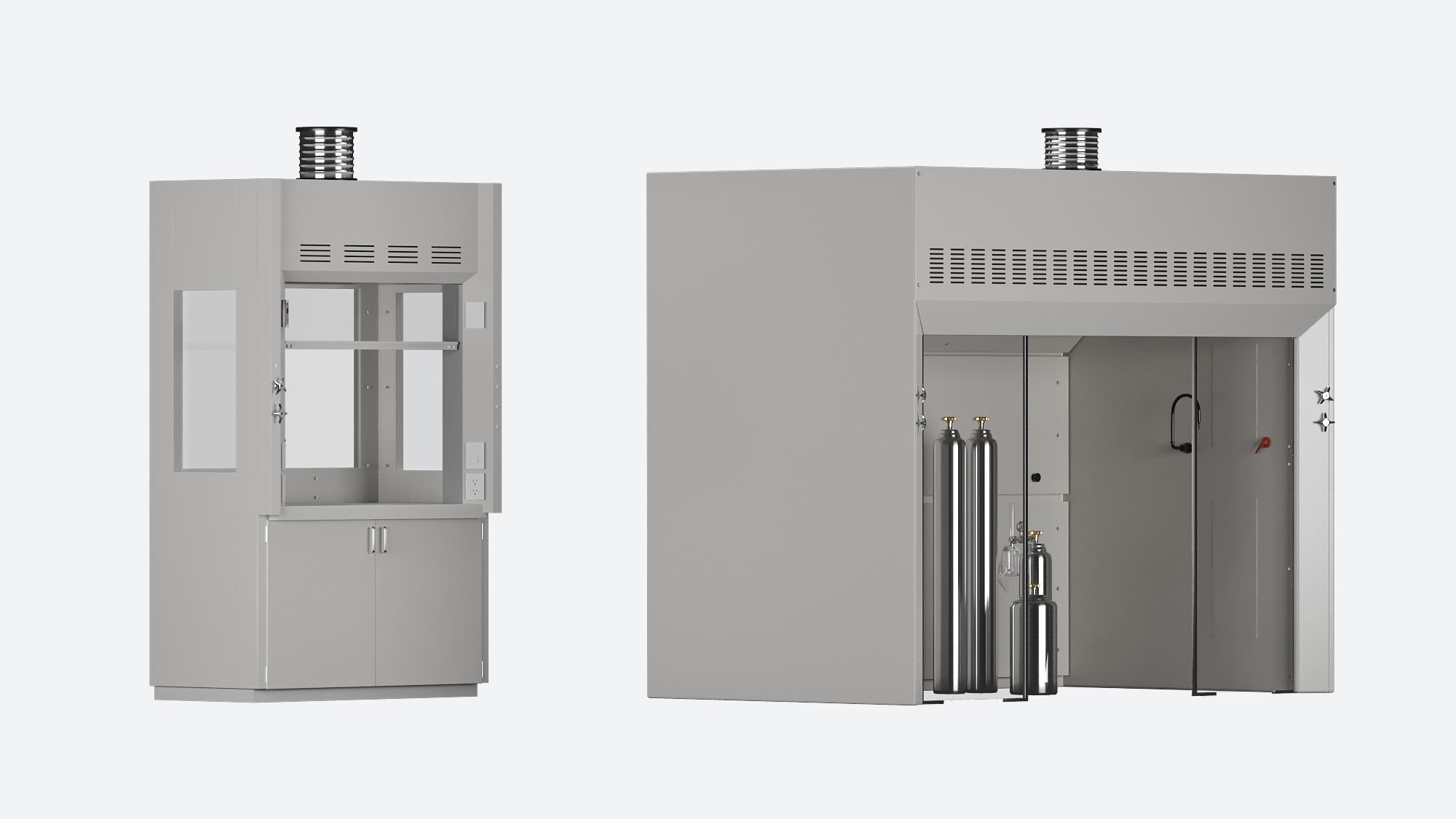 Fume Hood Set 3D model | CGTrader