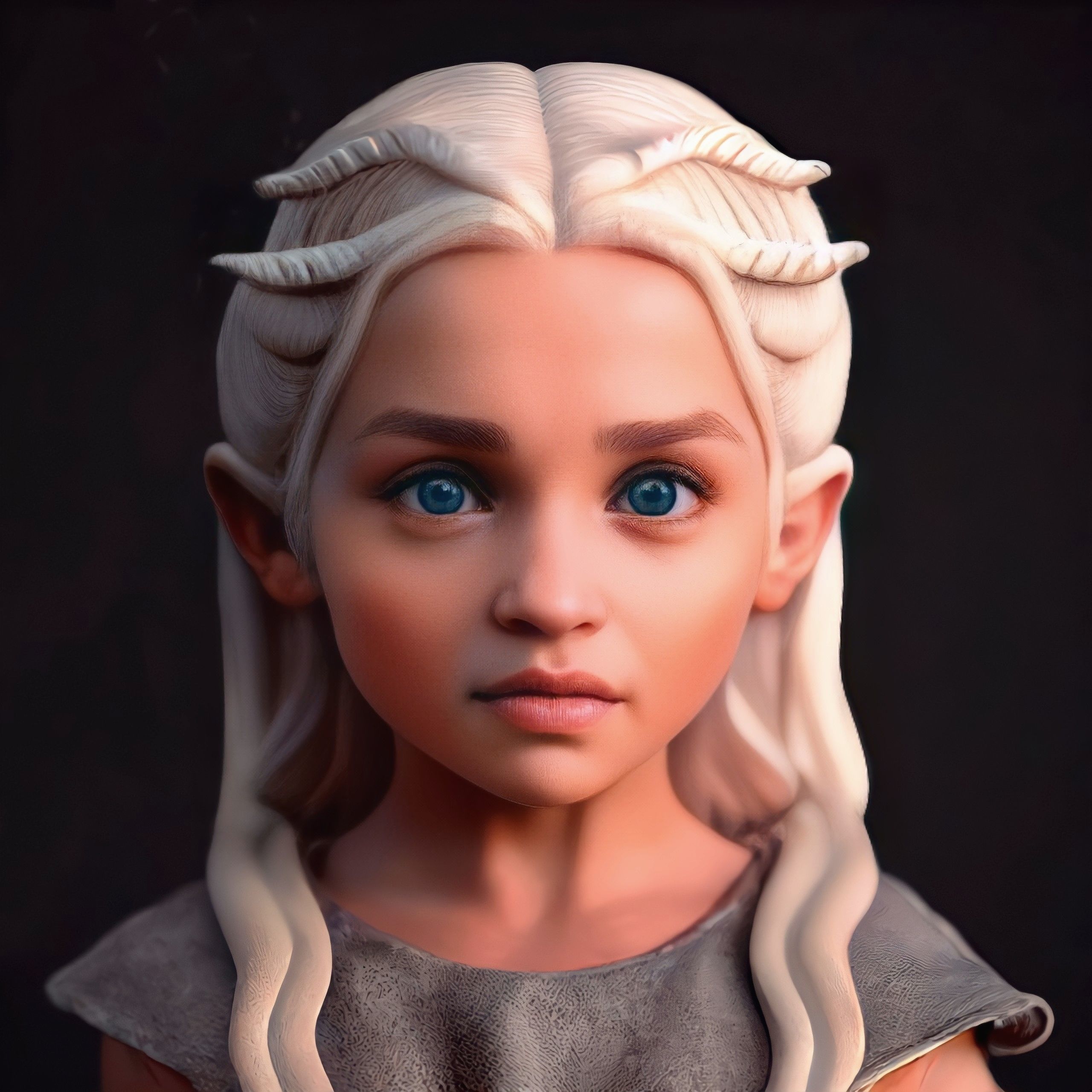 KID DAENERYS TARGARYEN BUST - 3D PRINTABLE MODEL 3D model 3D printable ...