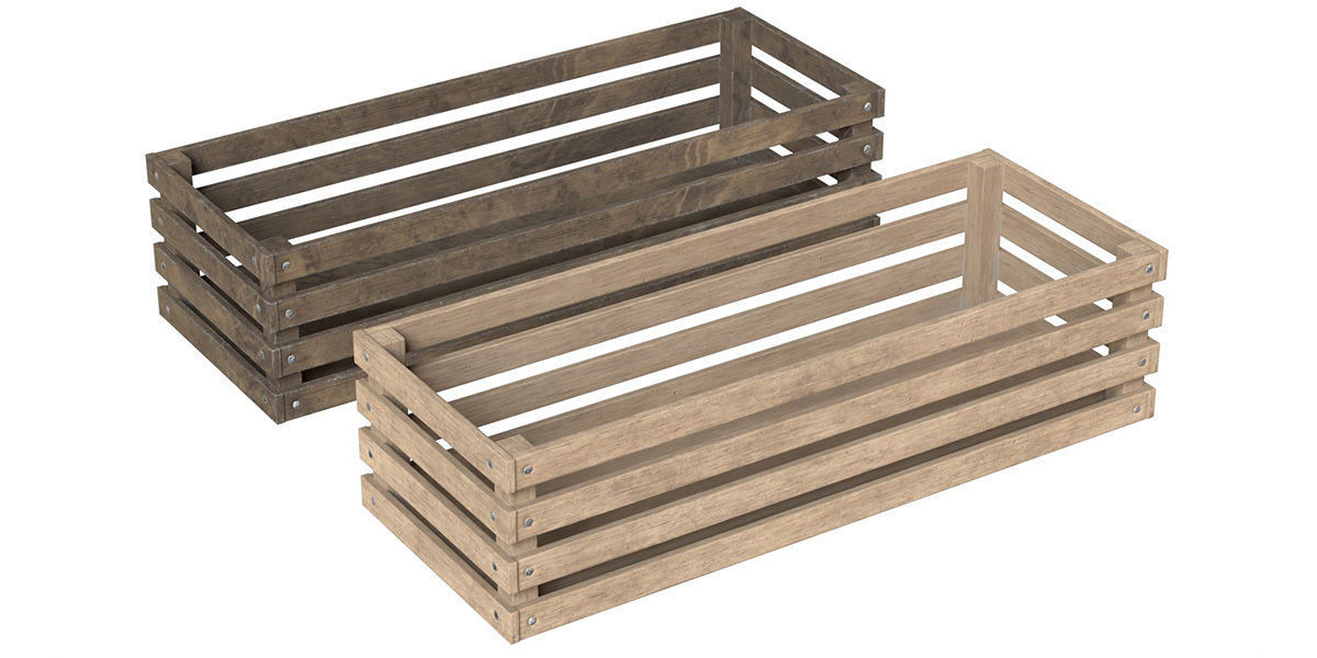 3D model Long Wooden Crates VR / AR / low-poly | CGTrader