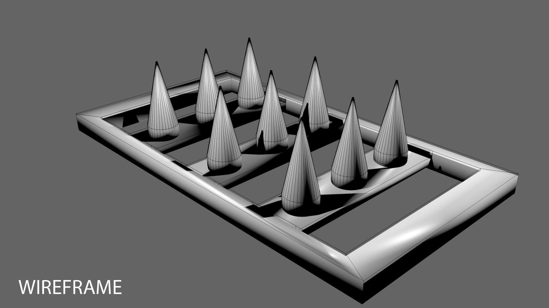 Military Barricade - Ground Spikes 3D model | CGTrader