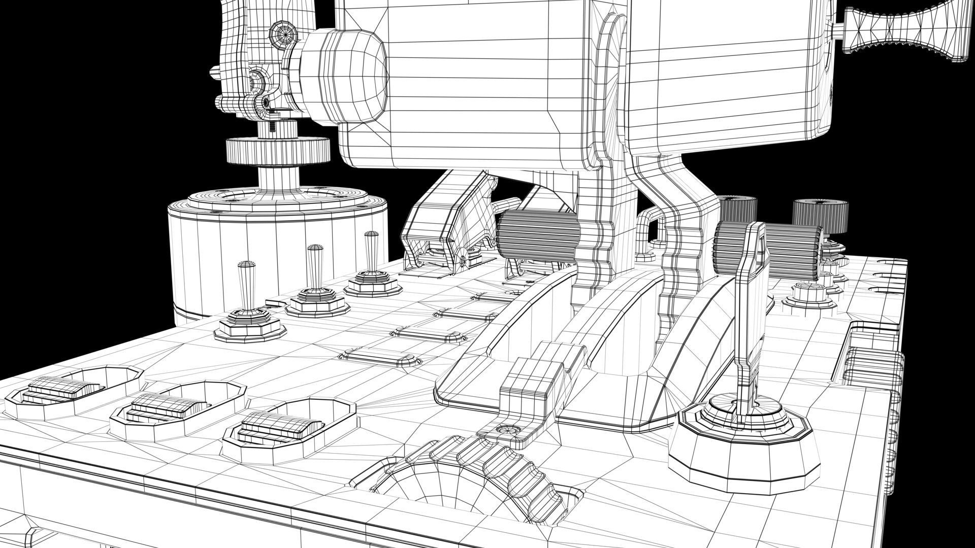 Aircraft control joystick 3D model | CGTrader