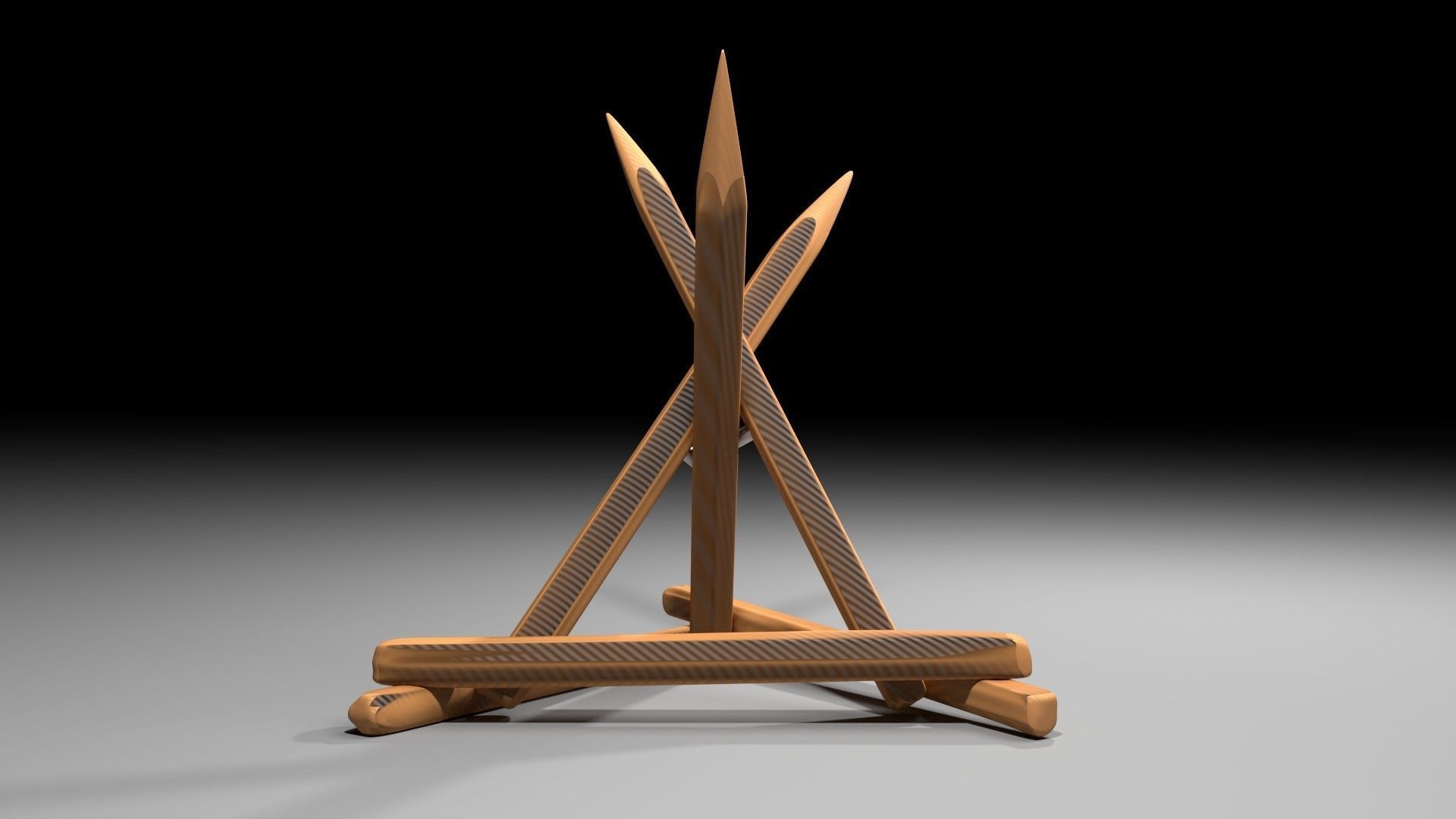Military Barricade - Palisade 3D model | CGTrader