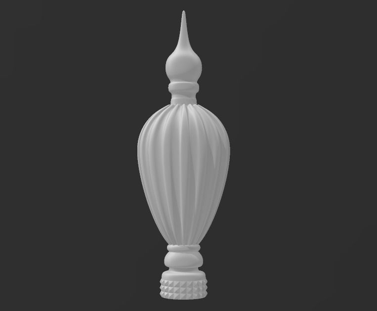 Fluted finial Sceptre 3D model 3D printable | CGTrader
