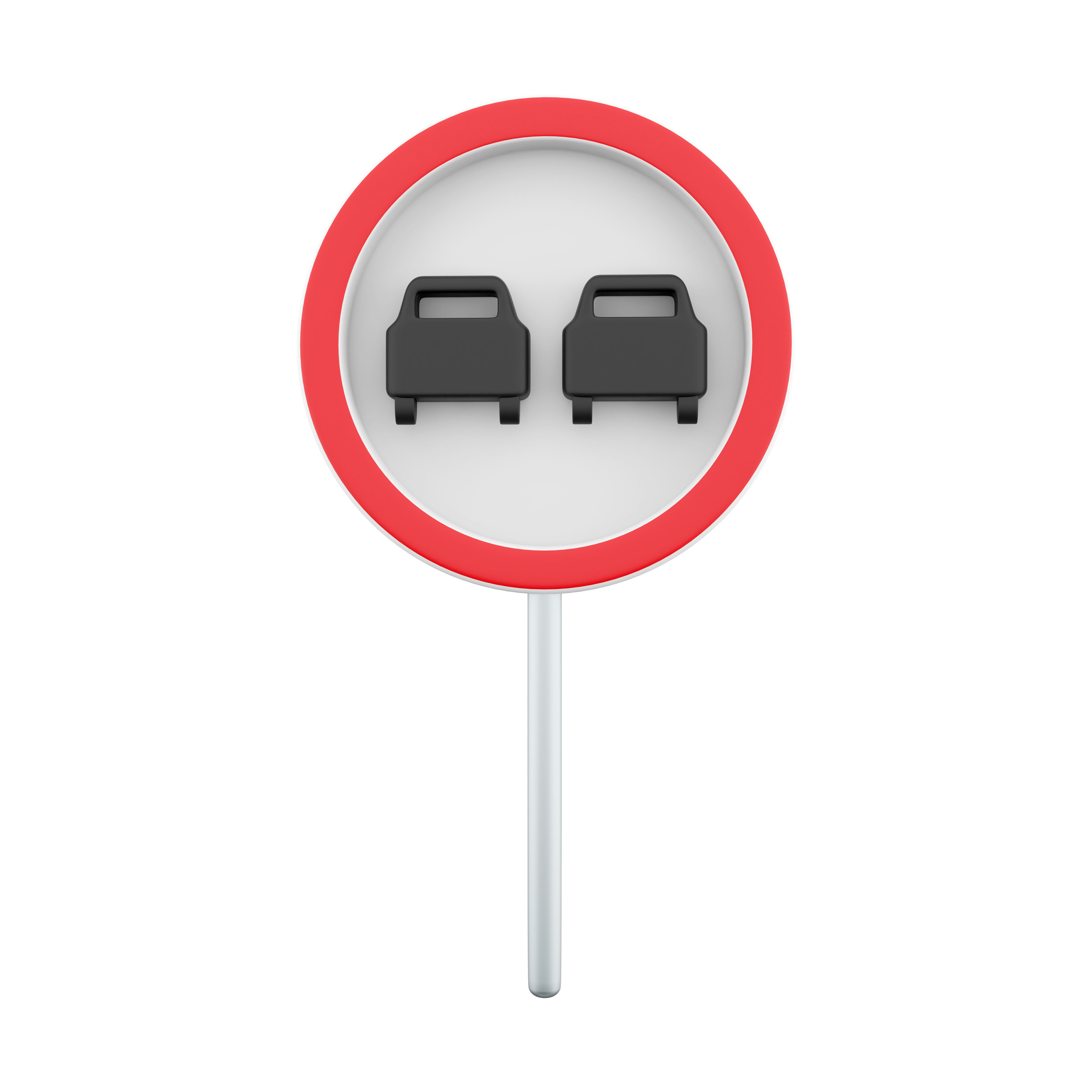 3D overtaking sign cartoon icon 3D model | CGTrader
