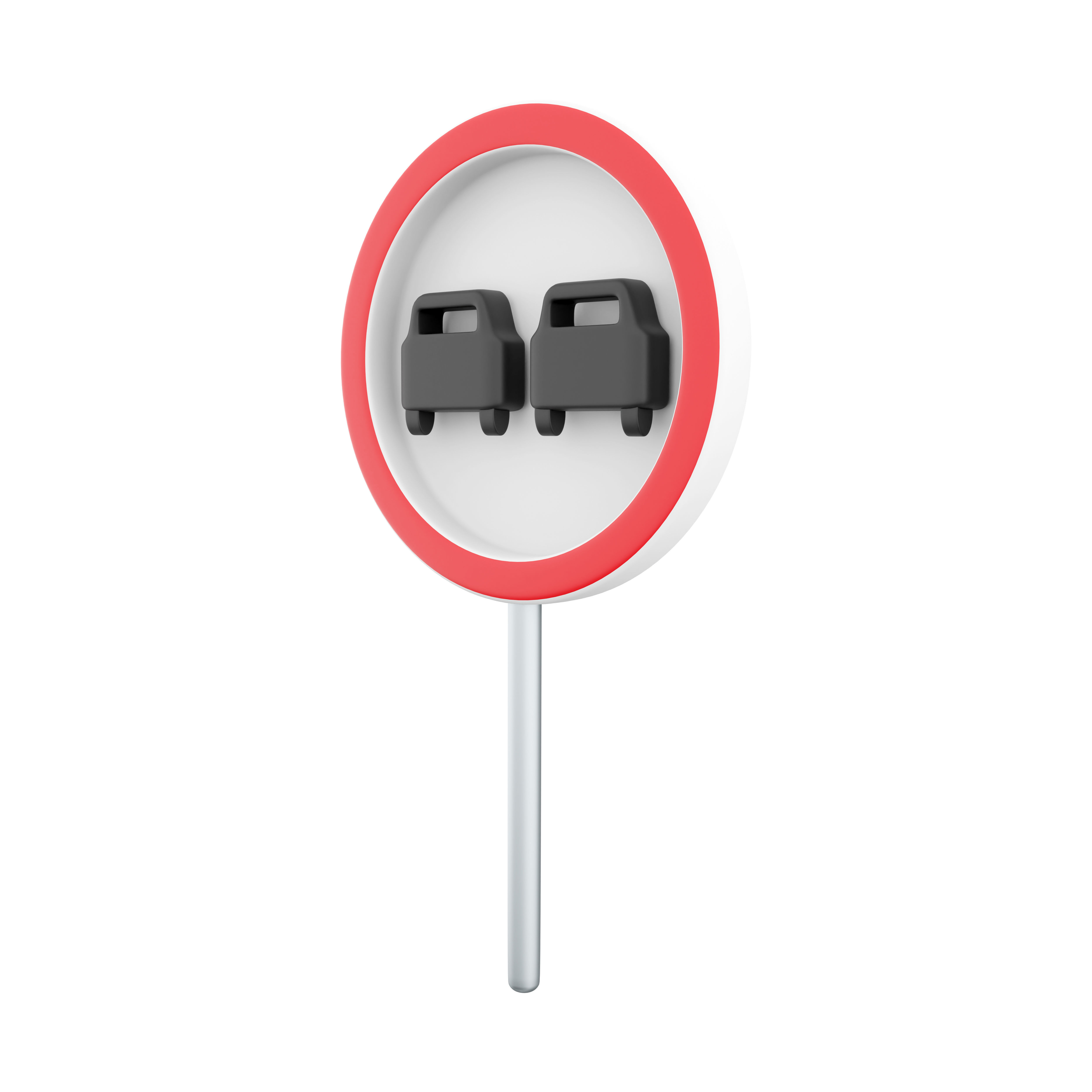 3D overtaking sign cartoon icon 3D model | CGTrader