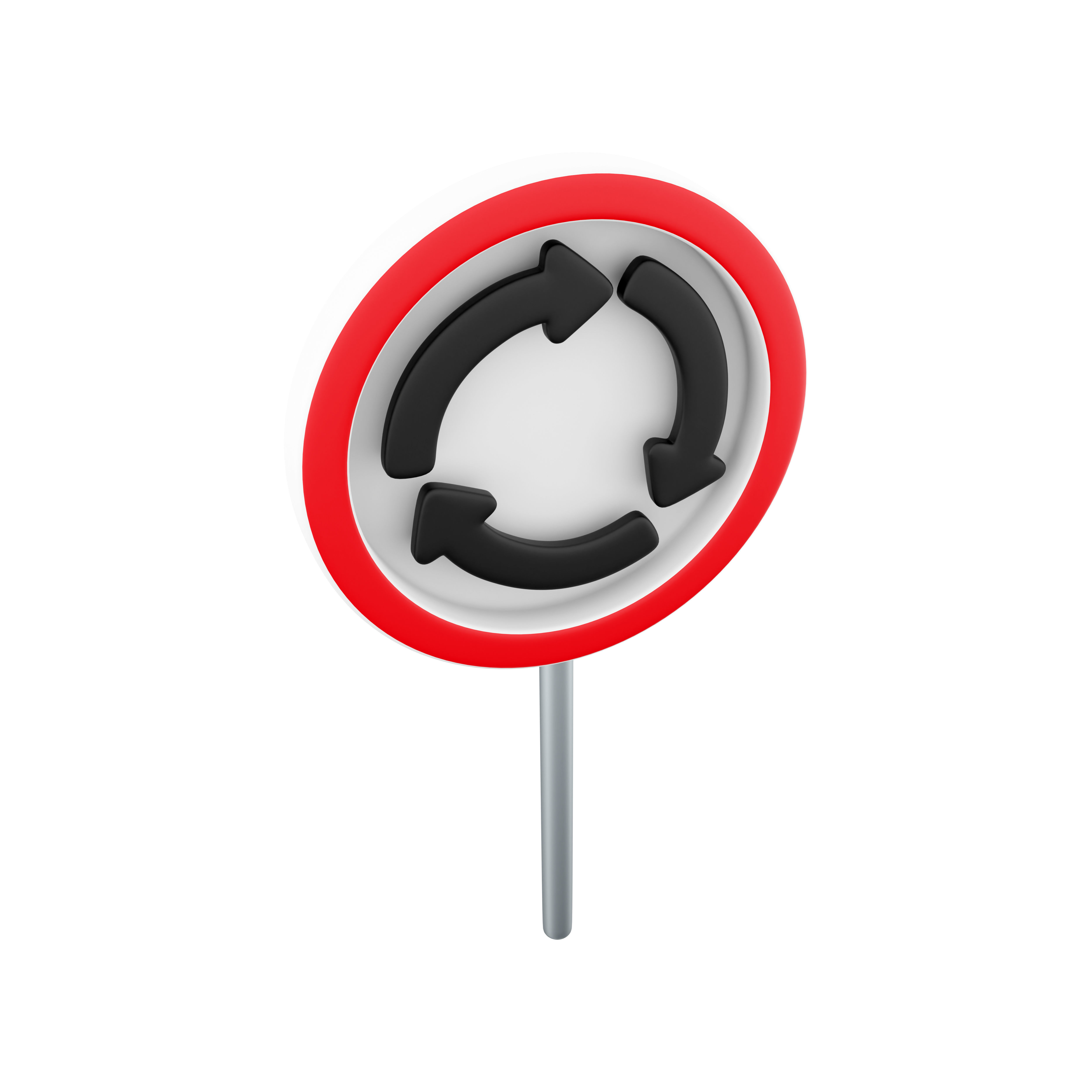 3d Roundabout Circulation sign icon 3D model | CGTrader