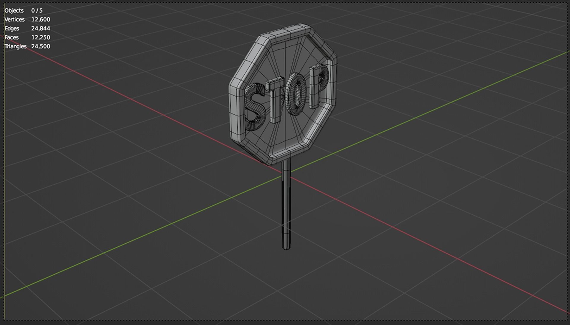 3D stop sign cartoon icon 3D model | CGTrader