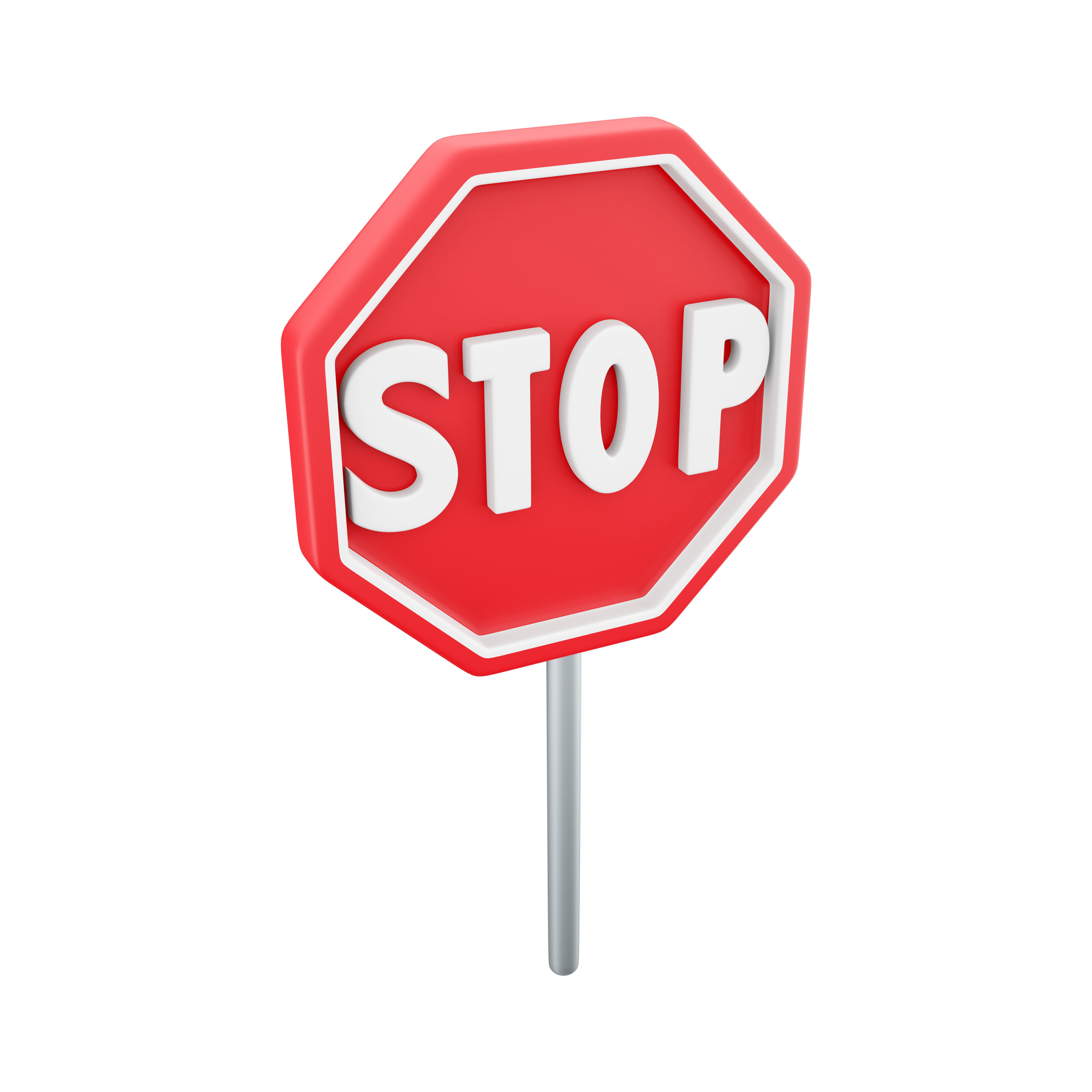 3D stop sign cartoon icon 3D model | CGTrader