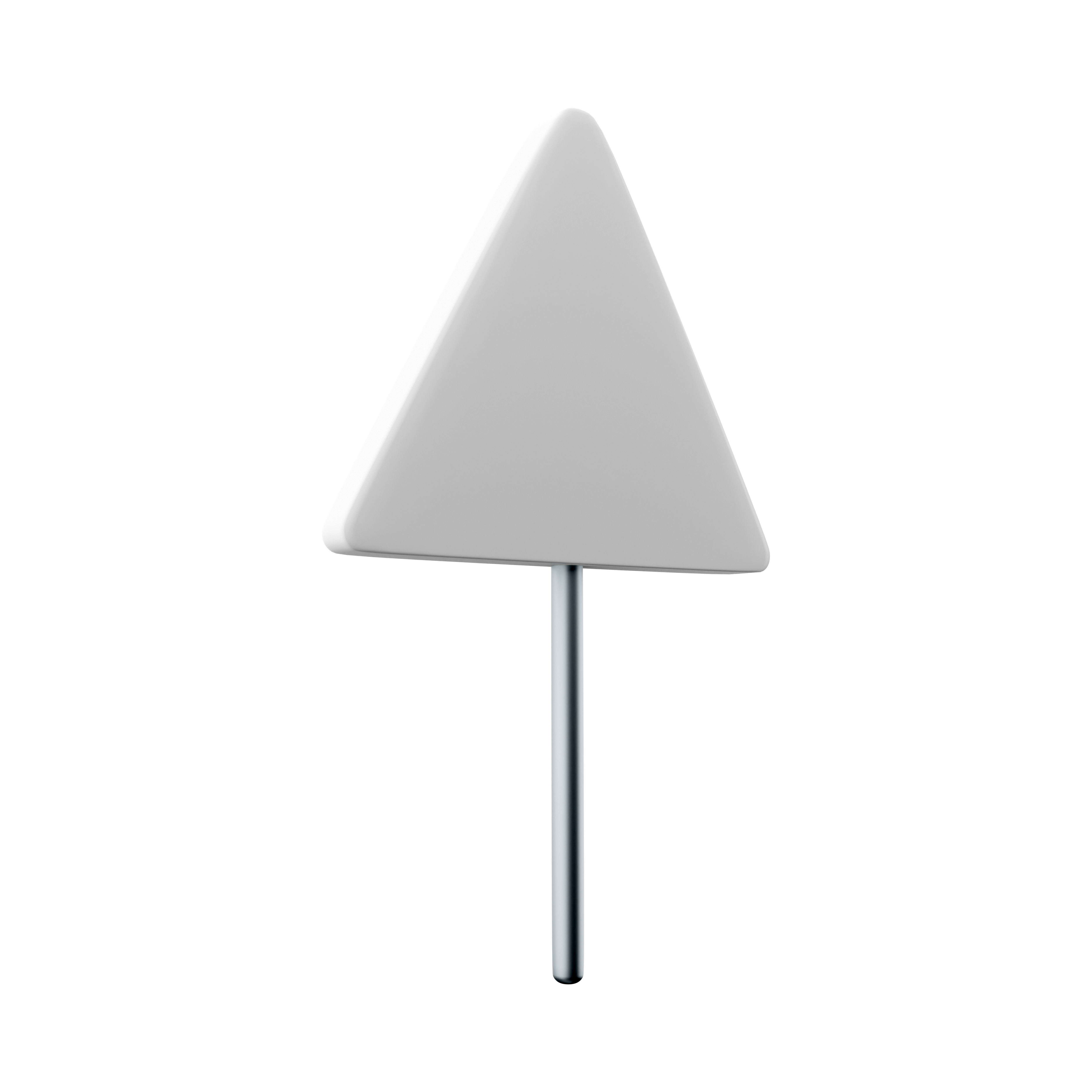 3d cartoon right-hand bend ahead road sign icon 3D model | CGTrader