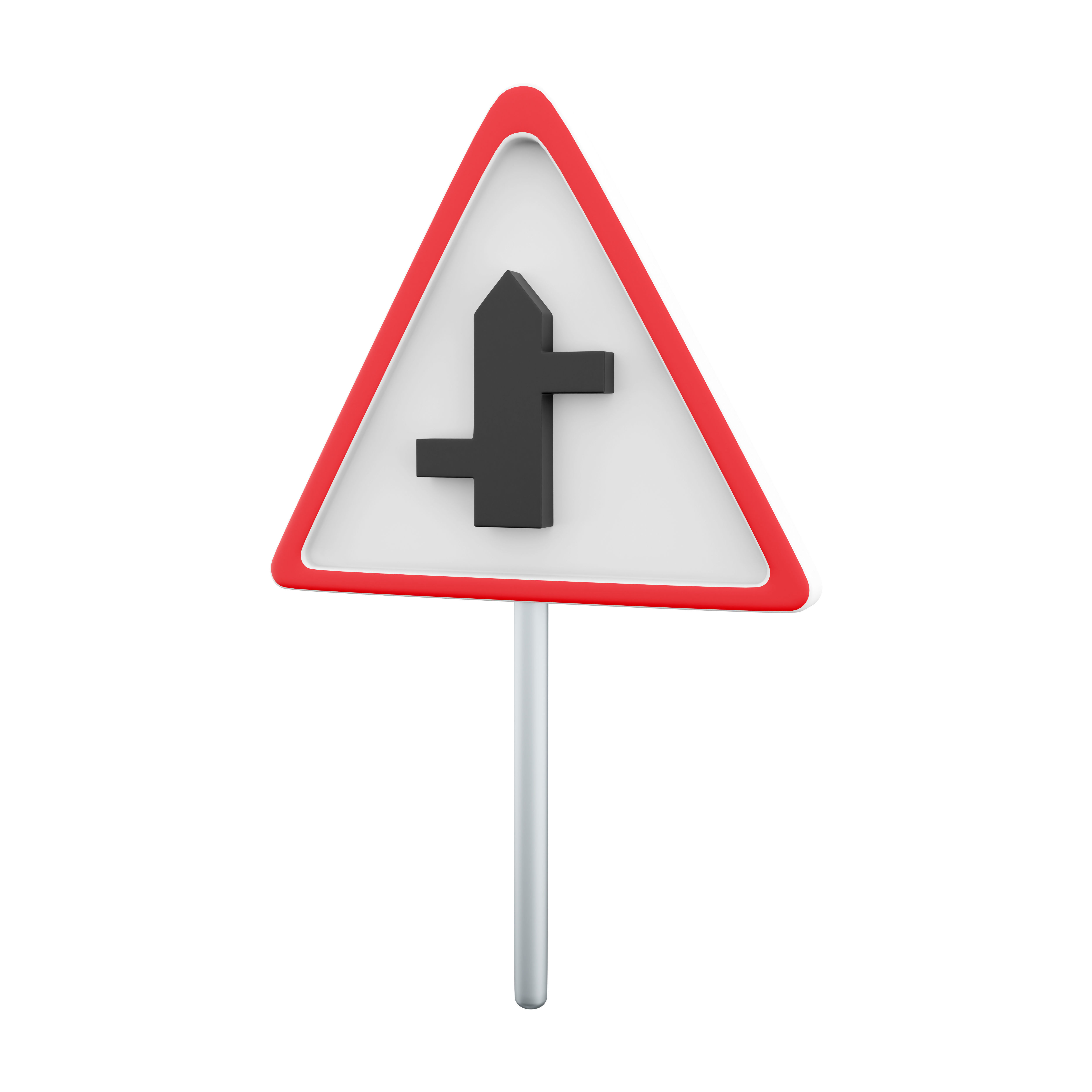 3d Staggered junction sign cartoon icon 3D model | CGTrader