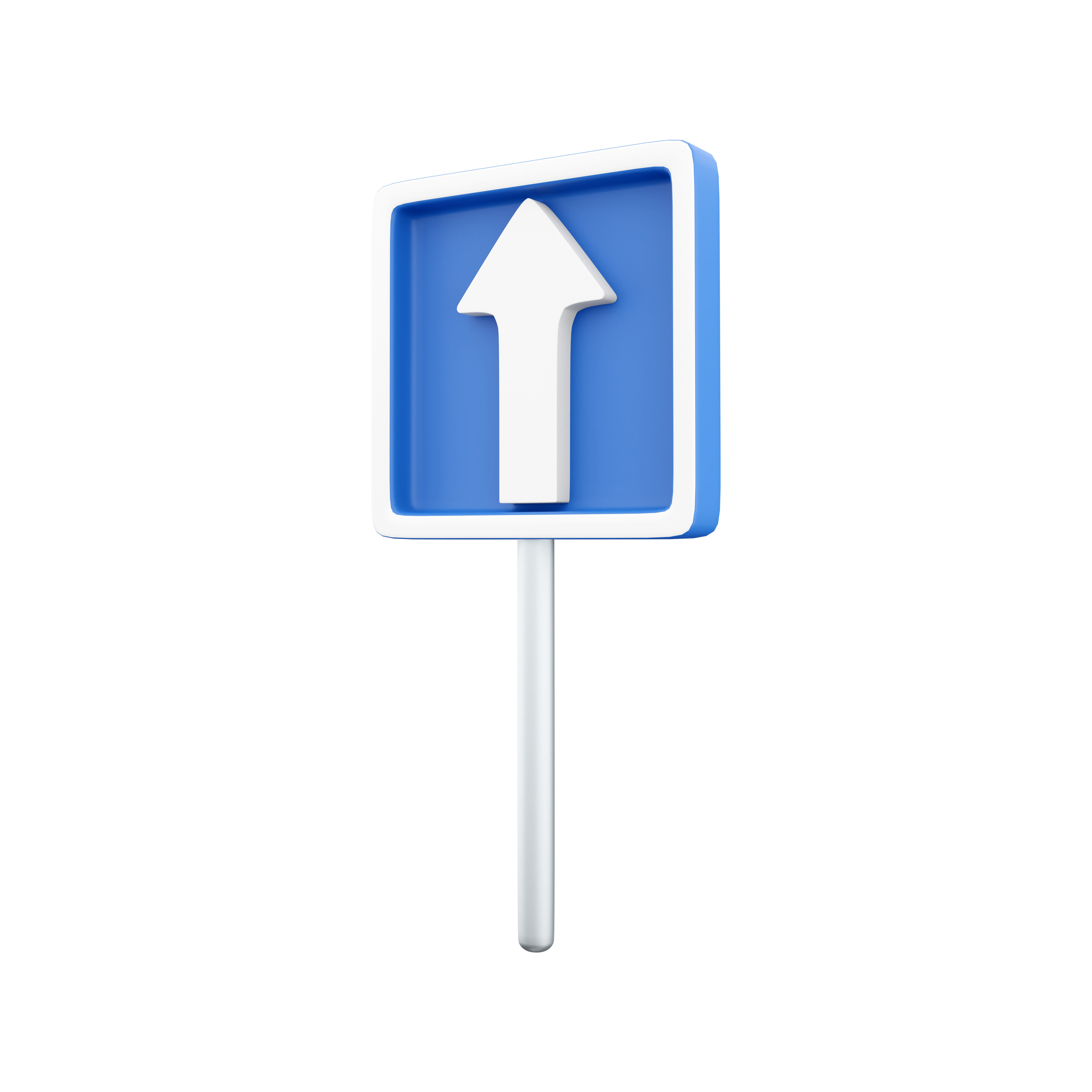 3d Straight road sign icon 3D model | CGTrader