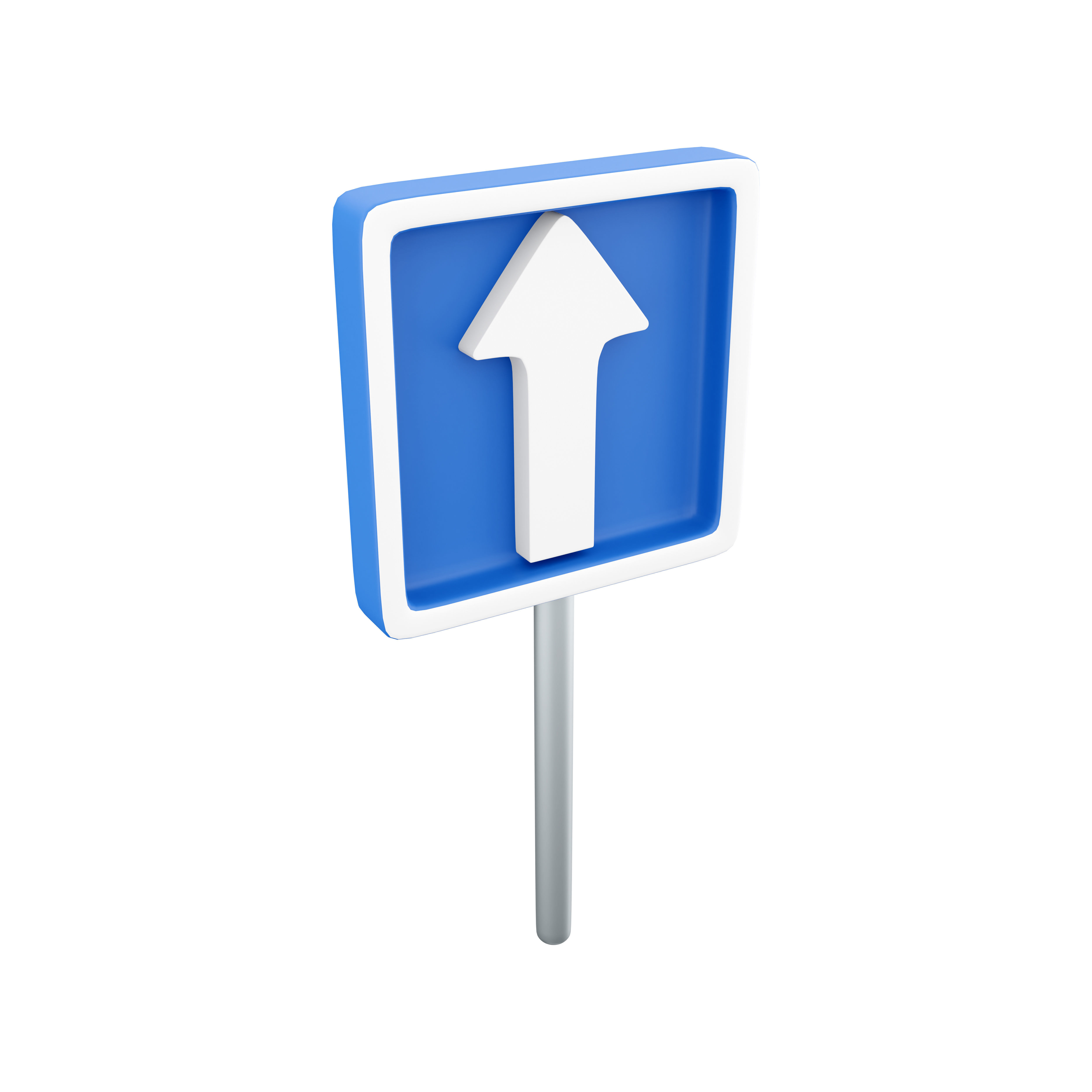 3d Straight road sign icon 3D model | CGTrader
