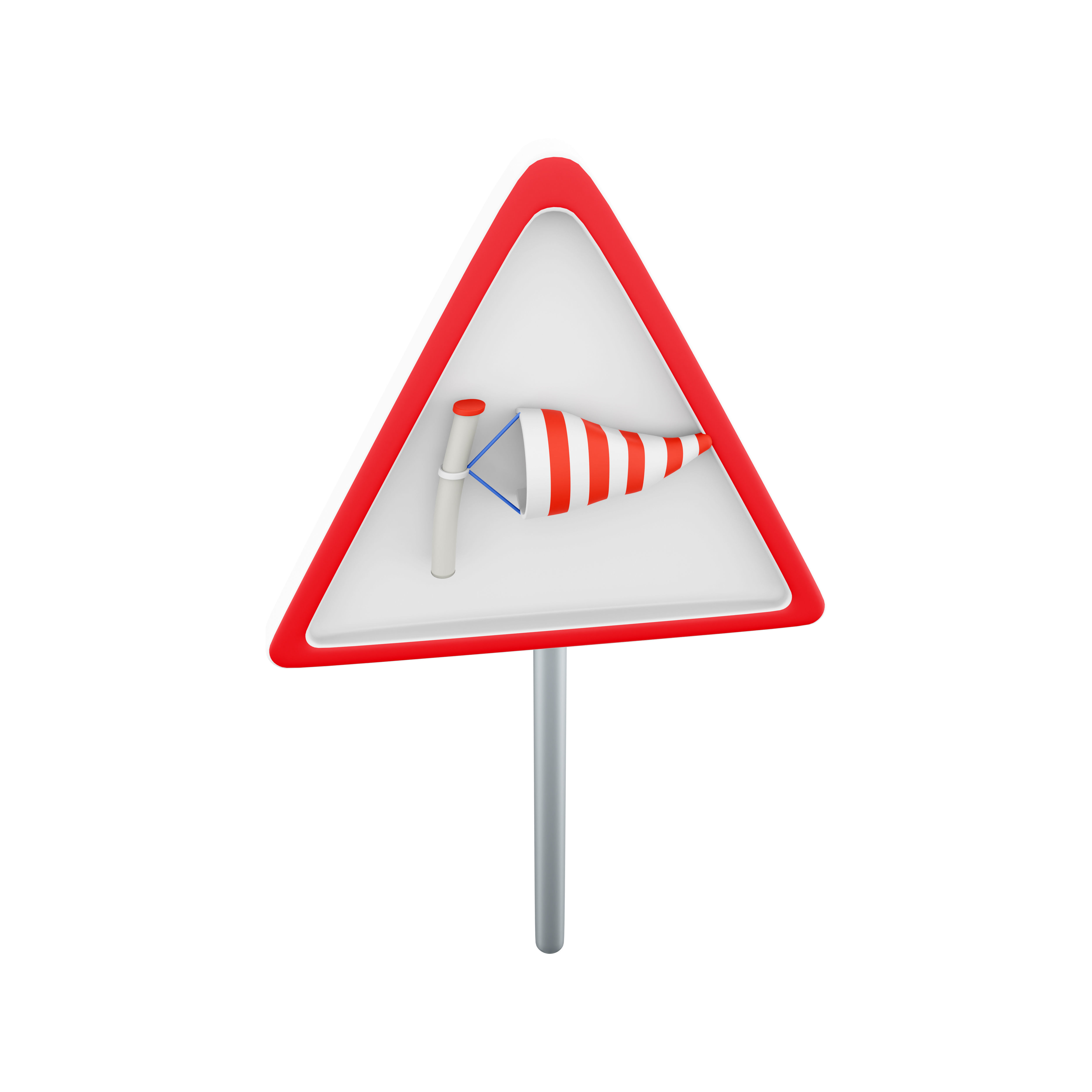 3d wind road sign icon 3D model | CGTrader