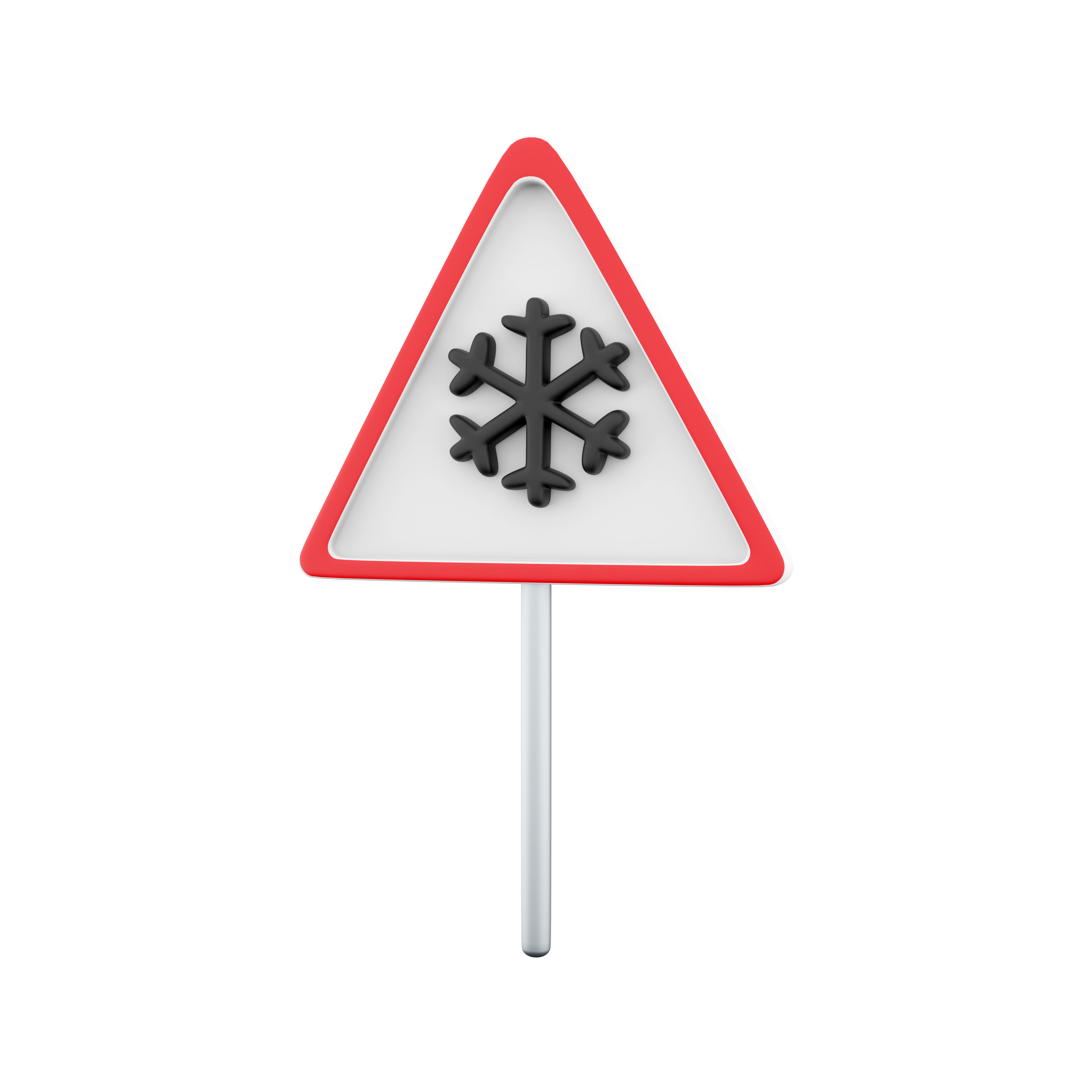 3D snow road sign icon 3D model | CGTrader