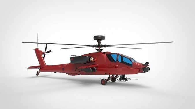 AH-64 Apache RED 3D model | CGTrader