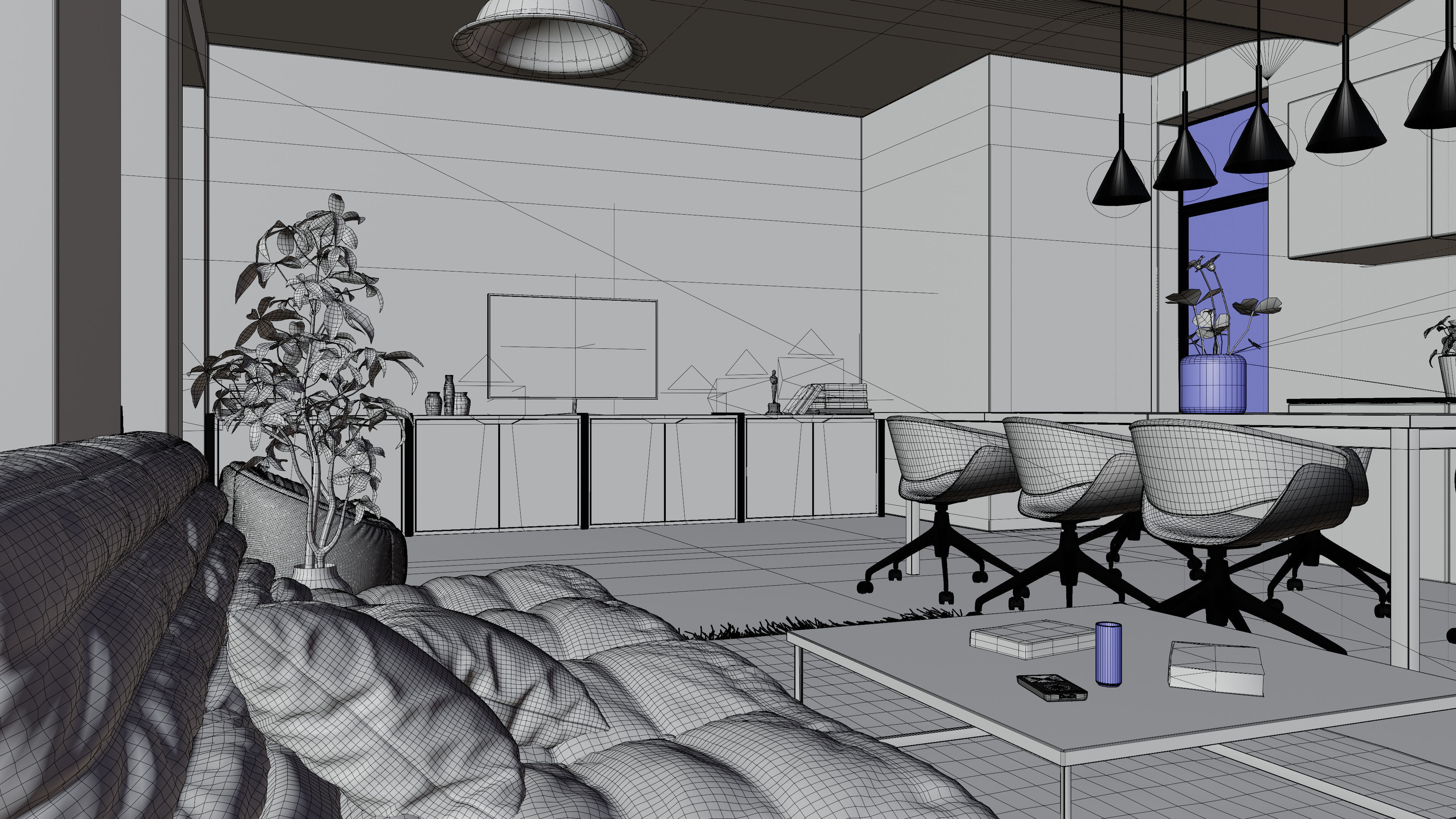 Loft Interior Scene In Native Blender File By-Vizfromblender 3D model ...