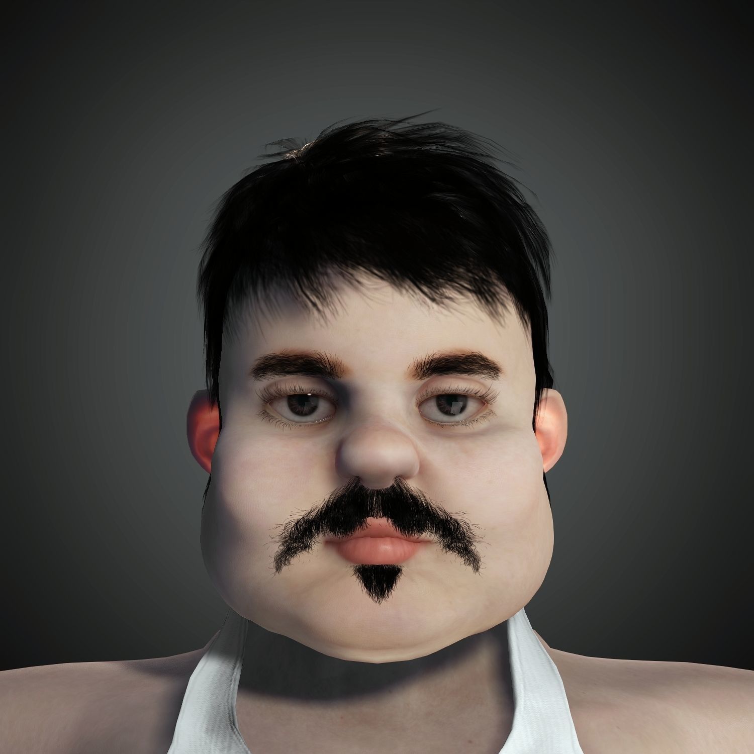 Semi Realistic Cartoon Character Fat Man Blender Iclone CC 3D model ...