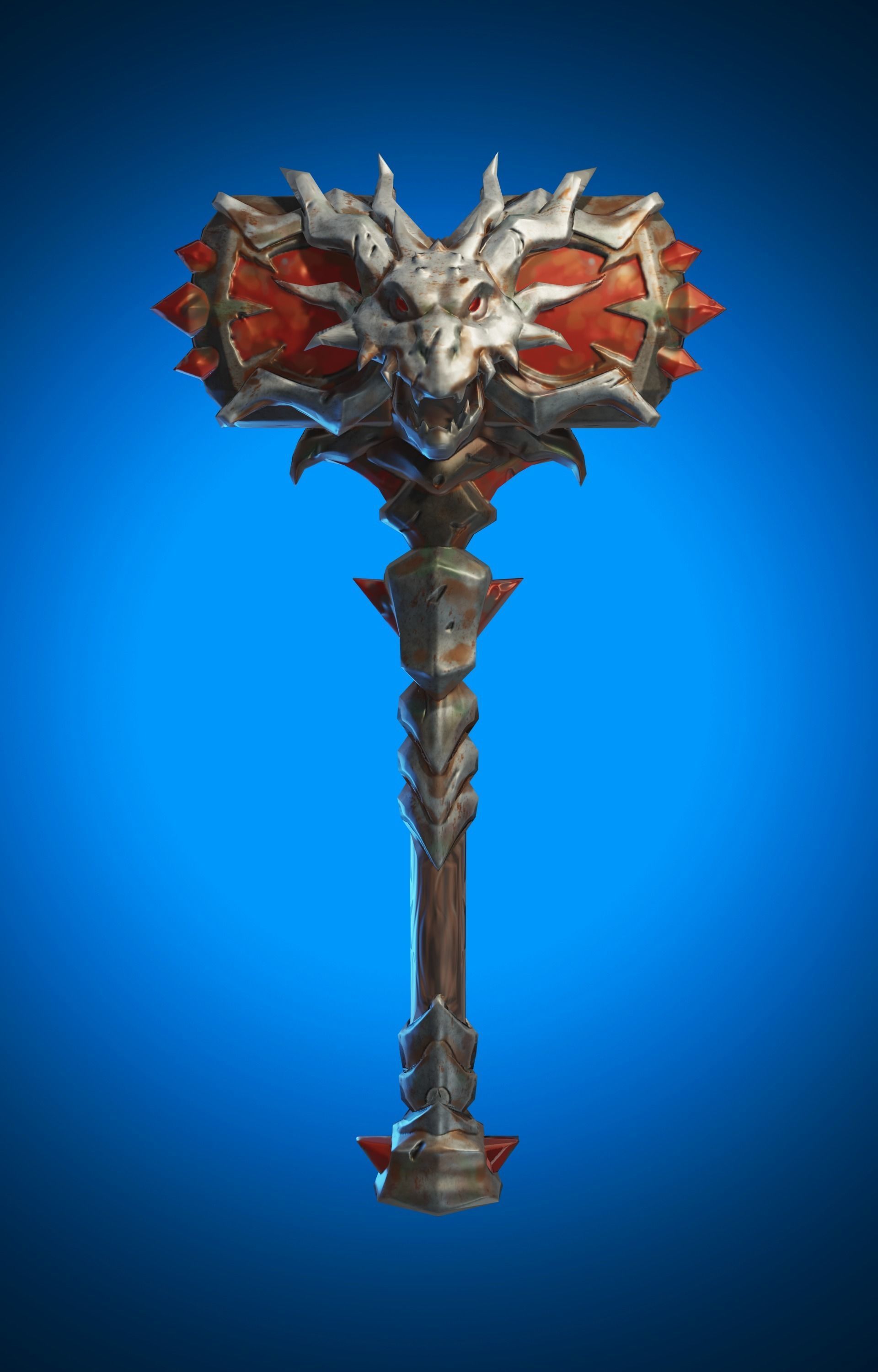 3D model Stylized Hammer Weapon Low Poly Game Ready VR / AR / low-poly ...