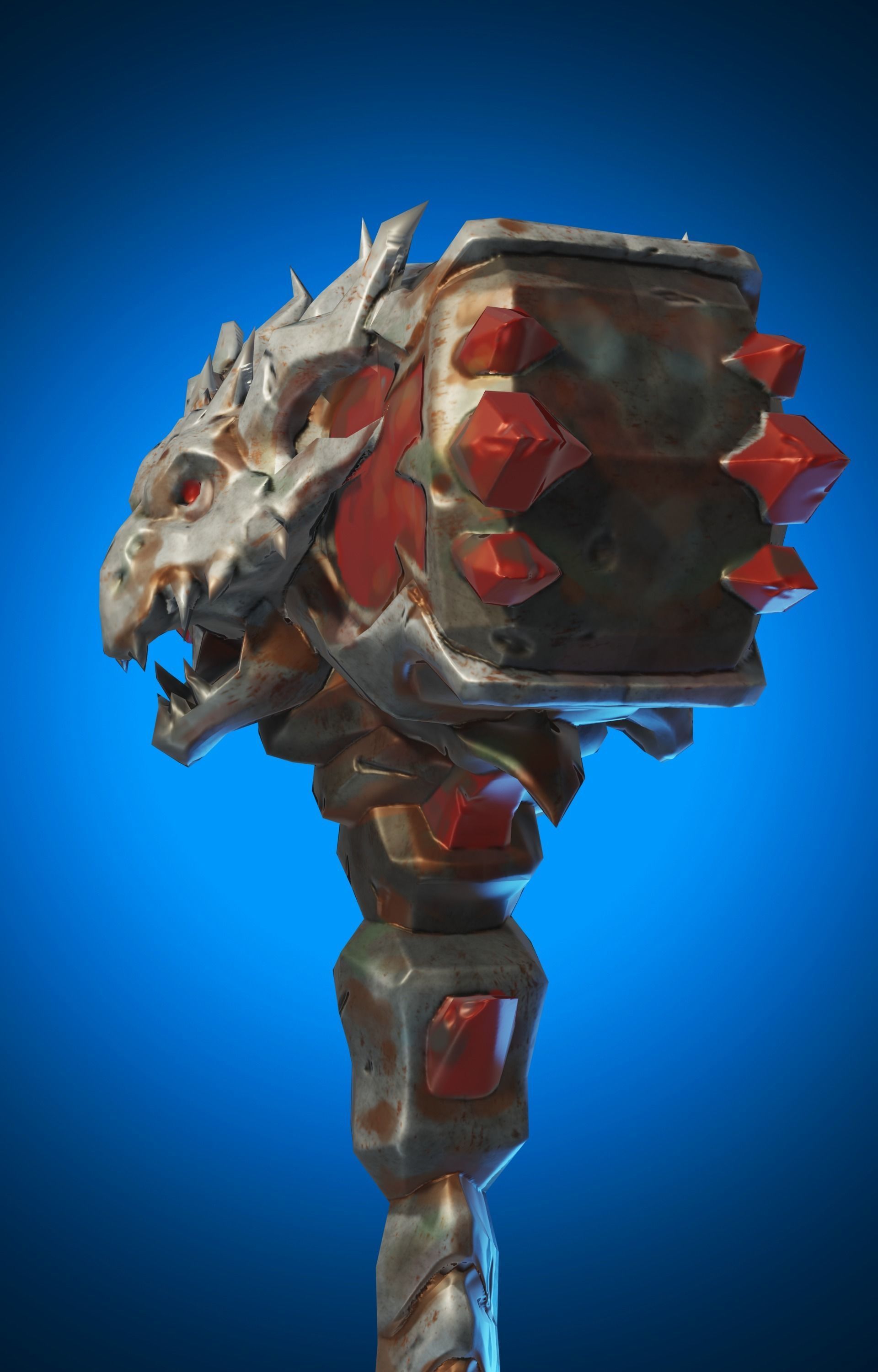 3D model Stylized Hammer Weapon Low Poly Game Ready VR / AR / low-poly ...