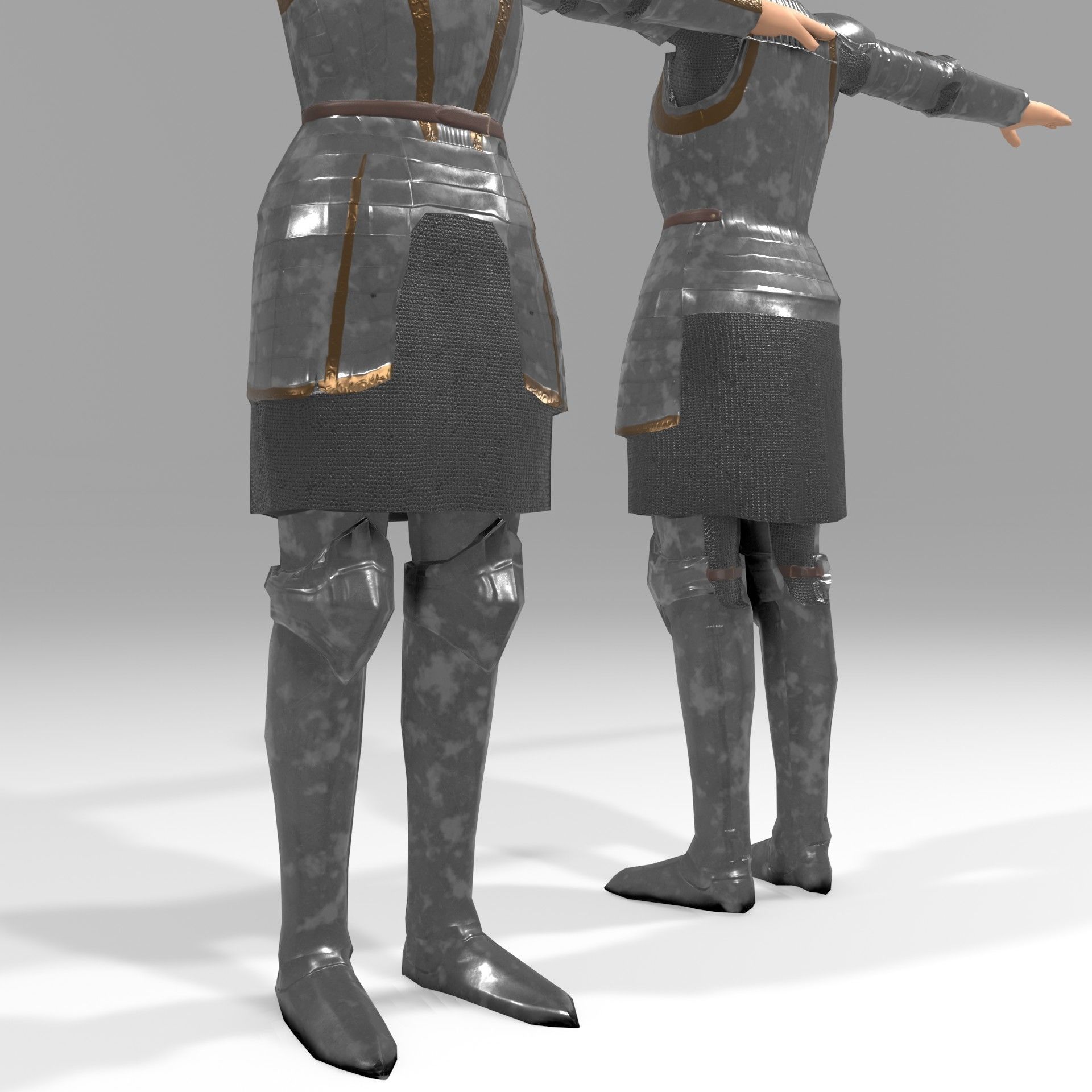 3D model Jeanne dArc pbr rigged gameready Unreal Engine Unity VR / AR ...