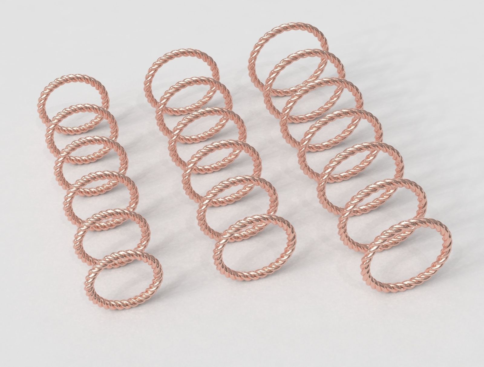 Rope Texture Bands 3D model 3D printable | CGTrader