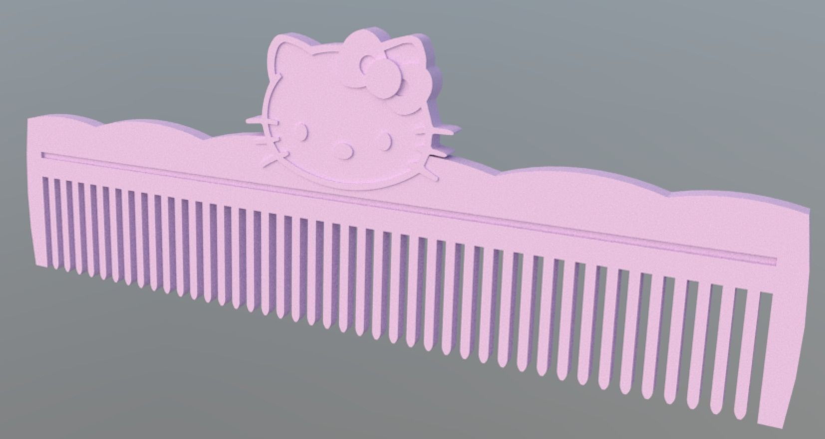 Hello Kitty Hair Comb - Peine de Hello Kitty - 3D model 3D model 3D ...