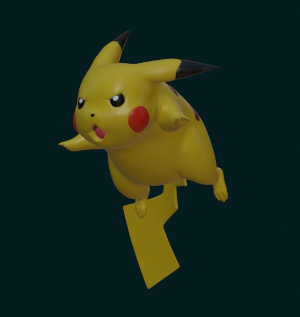 Pikachu Attack 3D model 3D printable | CGTrader