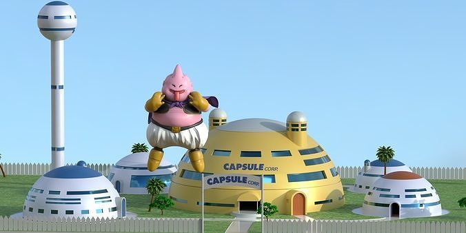 3D model FatBuu dragon ball city VR / AR / low-poly | CGTrader