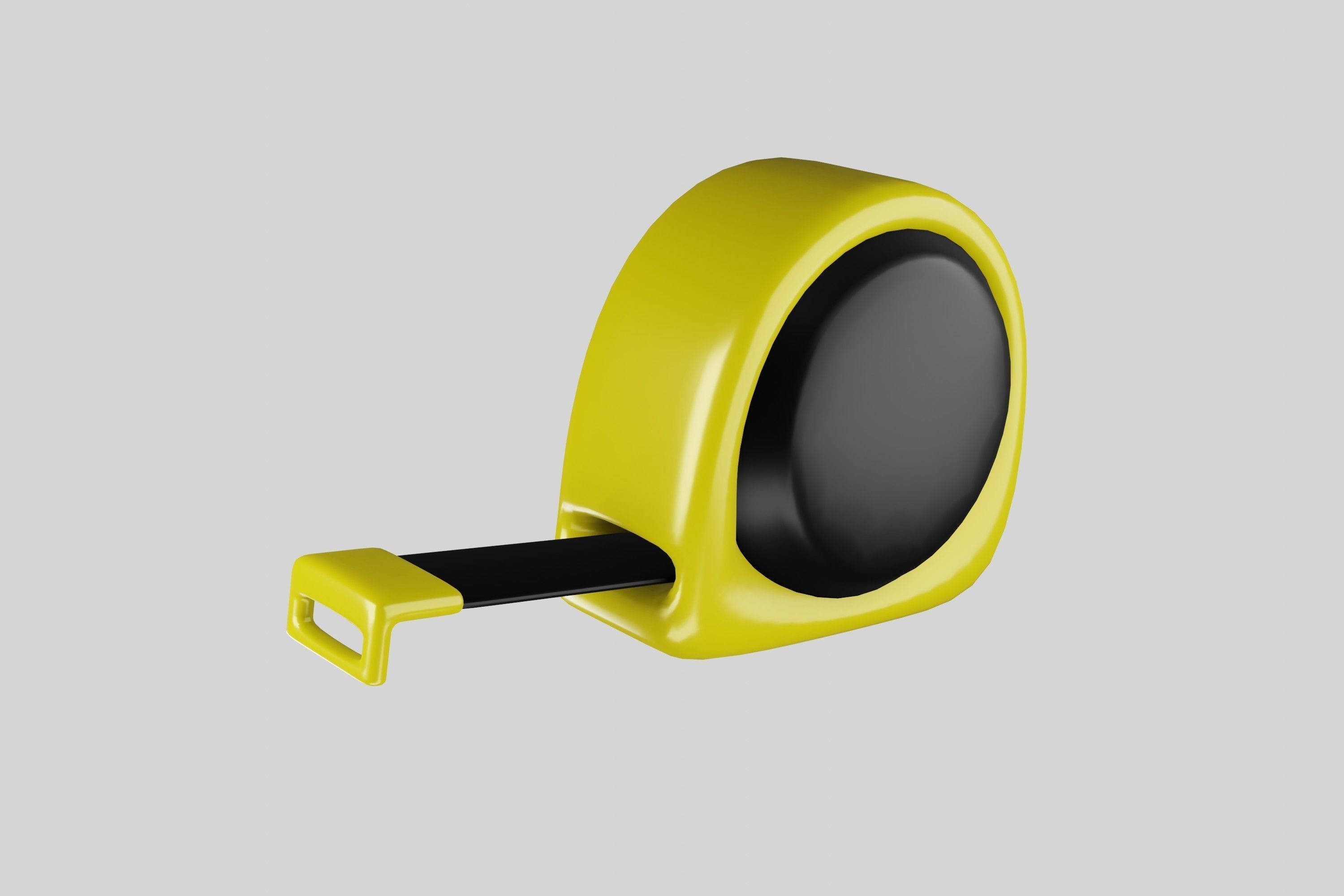 Yellow measure tape 3D model | CGTrader