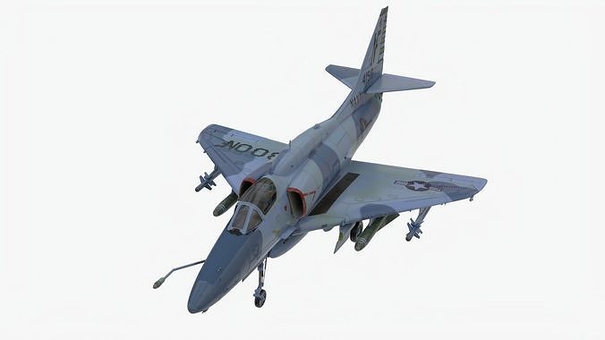 3D model 4K textures A-4F Skyhawk 3D Model VR / AR / low-poly | CGTrader