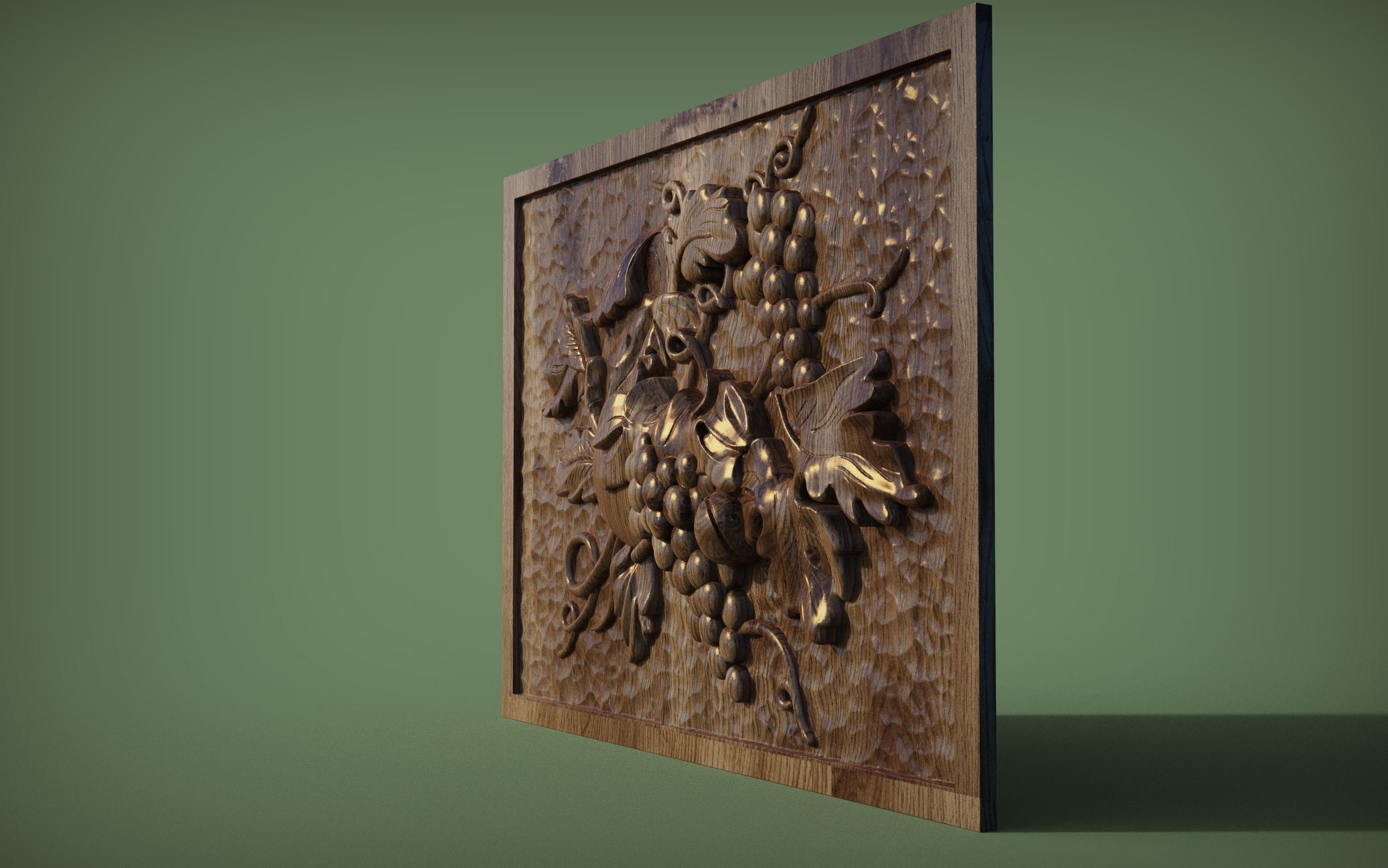 A beautiful grape bas-relief 3D model 3D printable | CGTrader