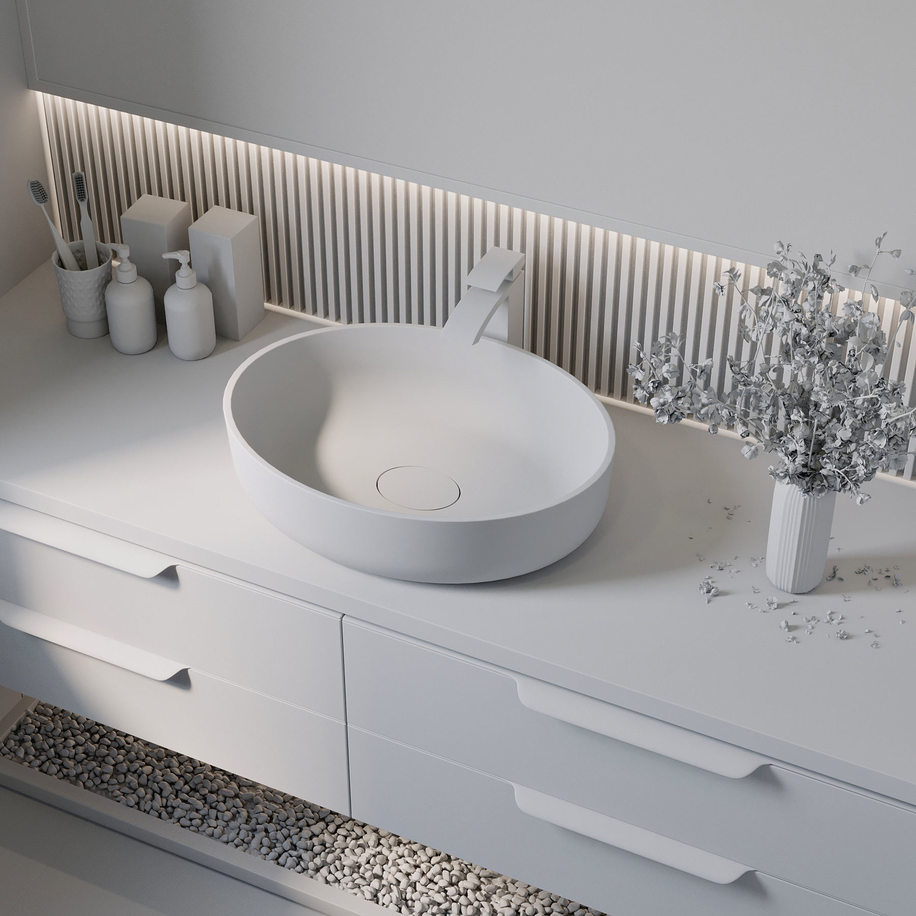 Modern Bathroom Interior Scene for 3dsmax and Corona Renderer 3D model ...