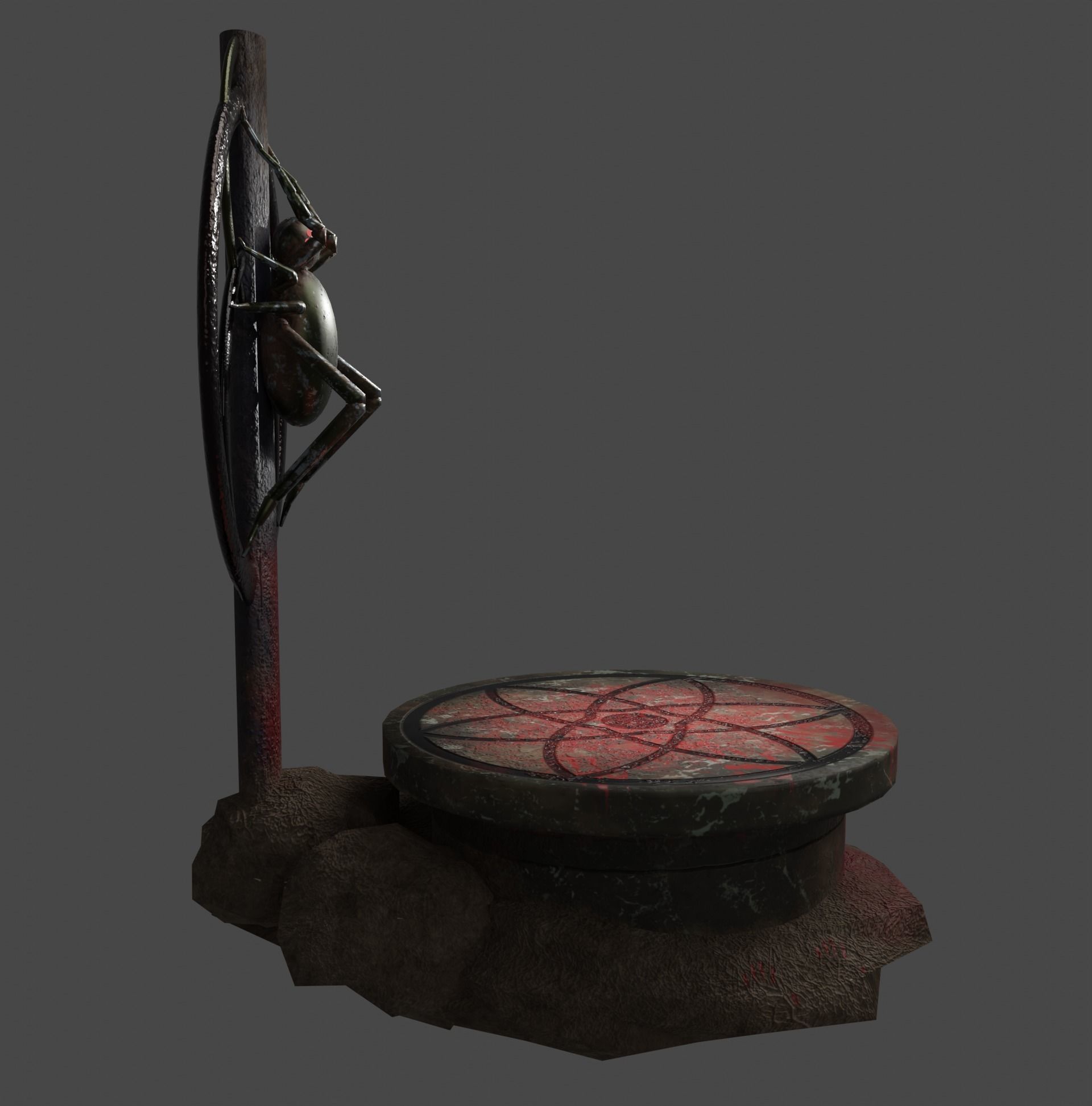 3D model Altar of the goddess Lolth PBR Game-ready Low-poly VR / AR ...