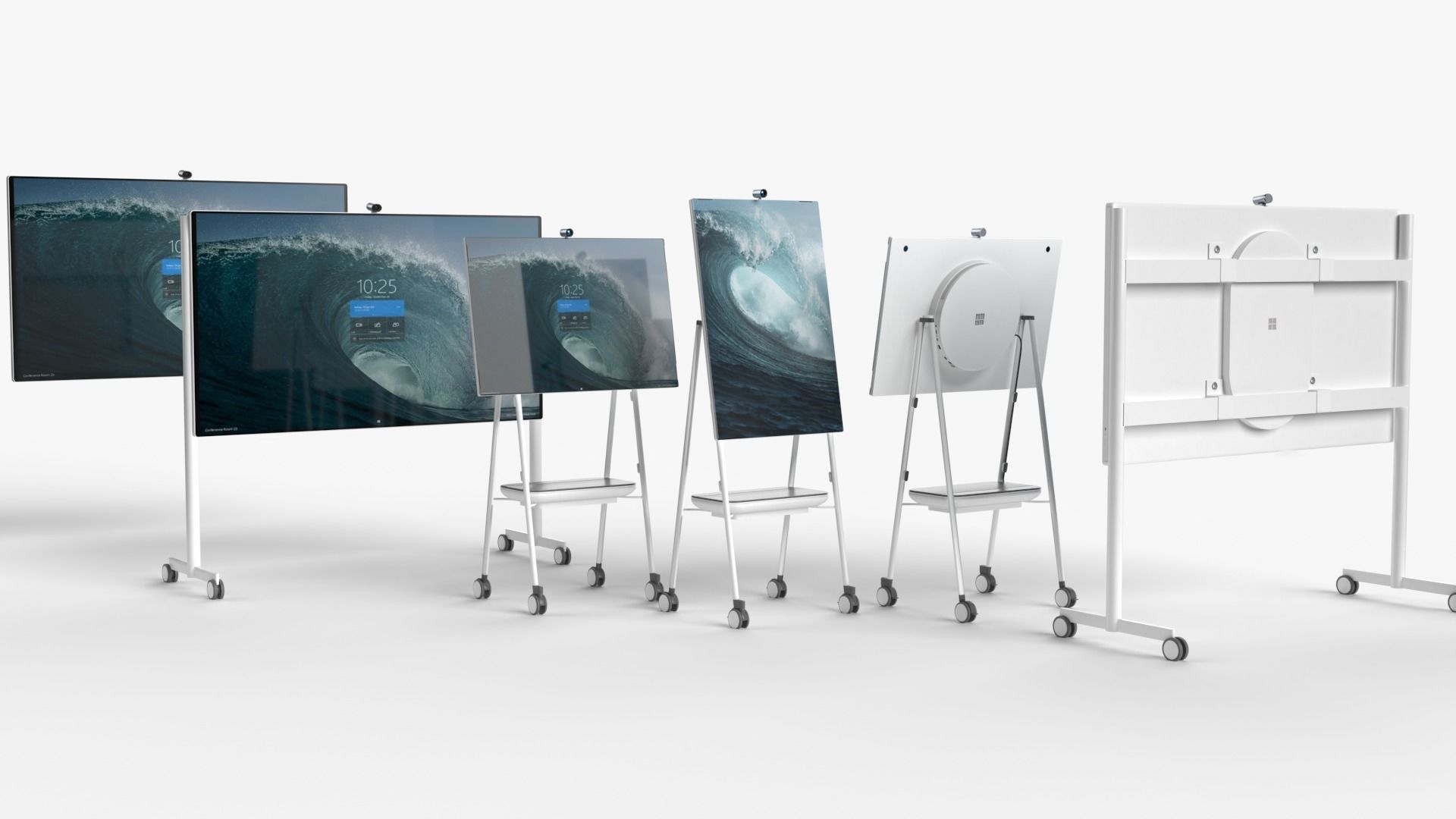 3D model Microsoft Surface Hub 2S 85 inch and 50 inch VR / AR / low ...
