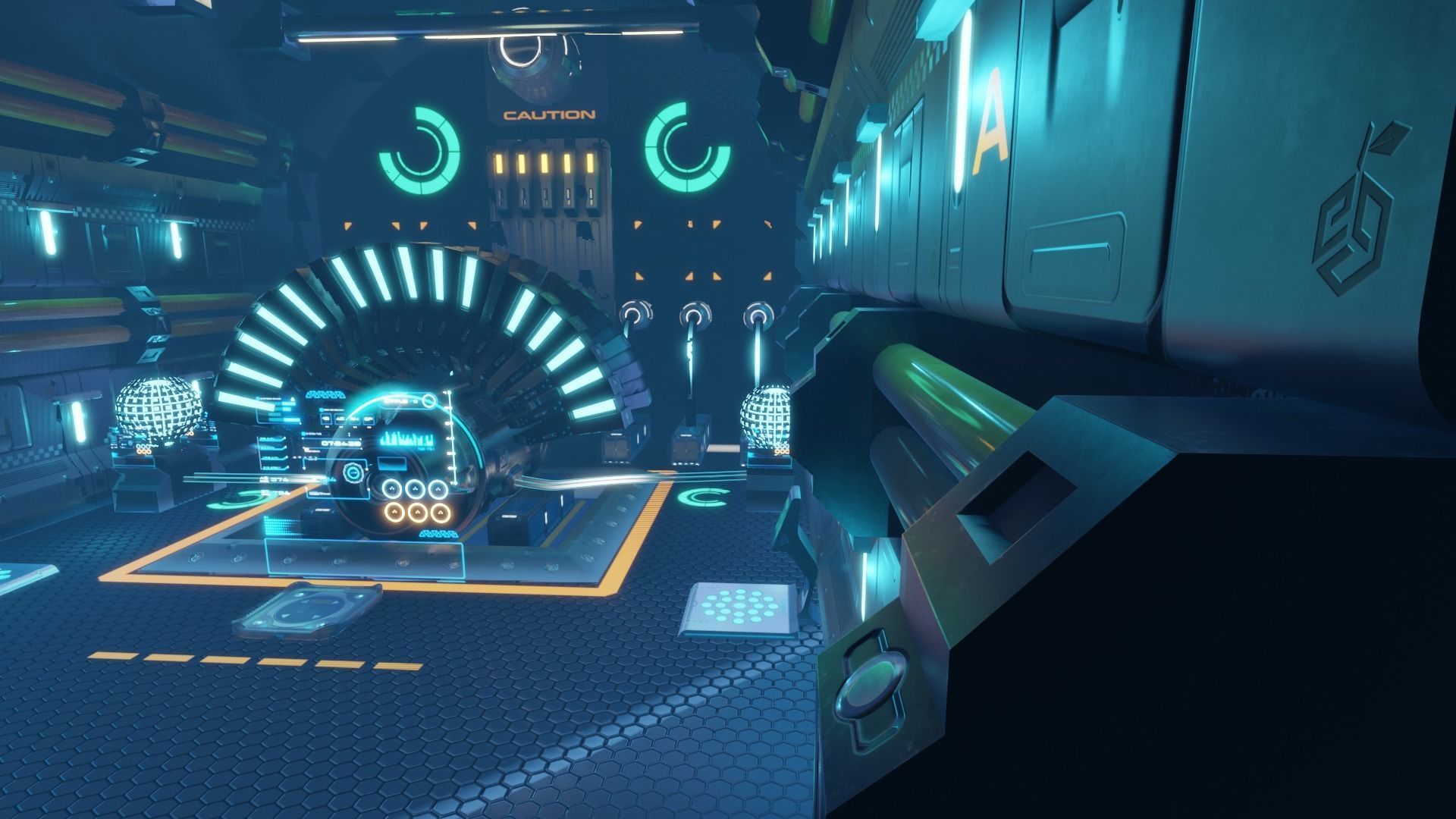 3D model Futuristic Sci-Fi Generator Room VR / AR / low-poly | CGTrader