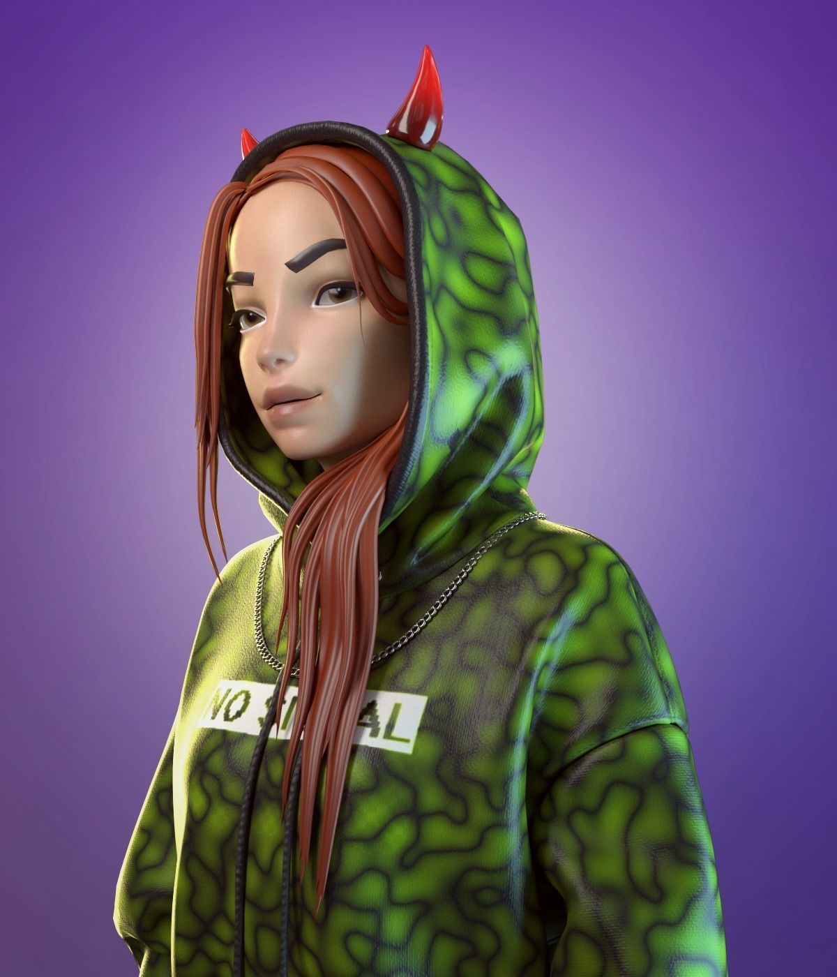 STYLIZED GIRL 3D model 3D printable | CGTrader