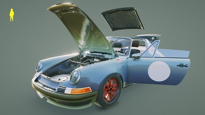 3D model Porsche 911 Backdate Targa VR / AR / low-poly | CGTrader