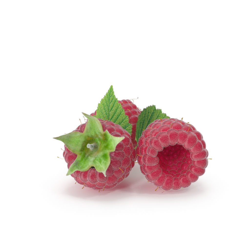 Raspberry three raspberries 3D model | CGTrader