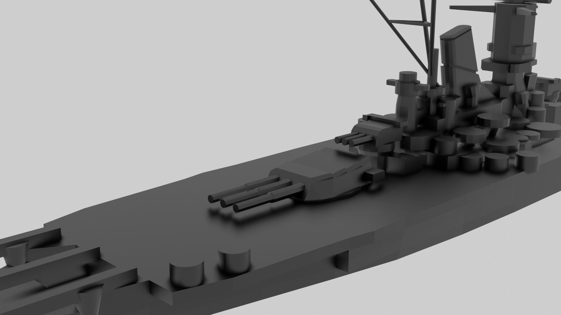 IJN Musashi - Model for small scale printing free 3D model 3D printable ...