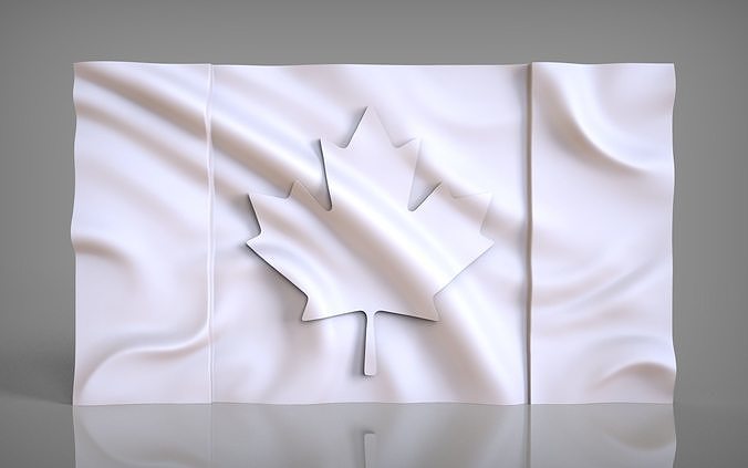 Canada Wavy Flag 3D model 3D printable | CGTrader