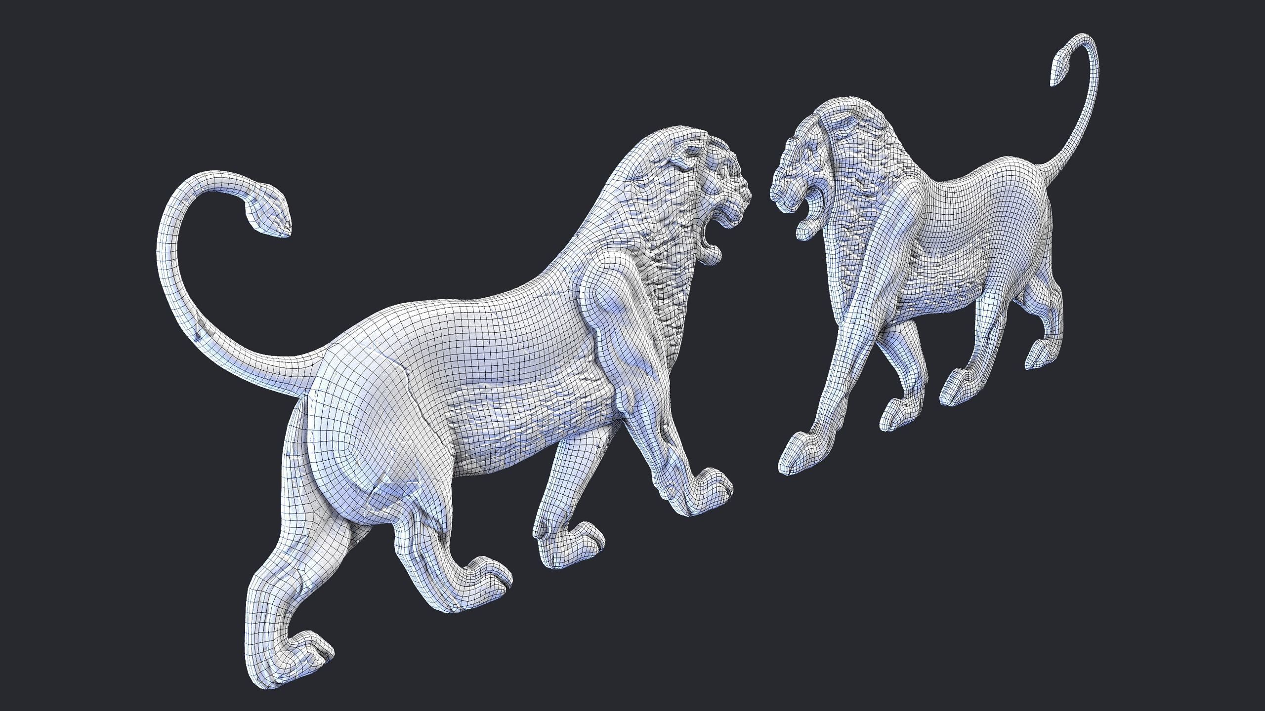 3D model Persian Lion Bas Relief VR / AR / low-poly | CGTrader