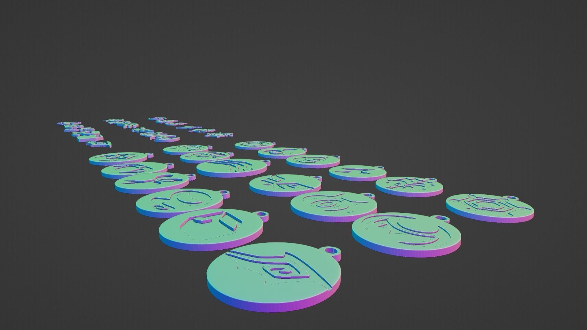 TYPES BADGES POKEMON free 3D model 3D printable | CGTrader