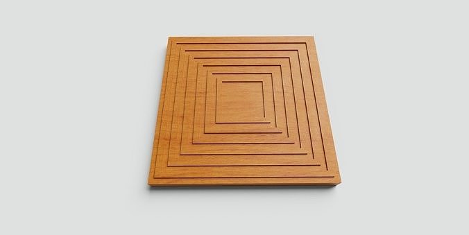 panel for CNC wood carving free 3D model | CGTrader