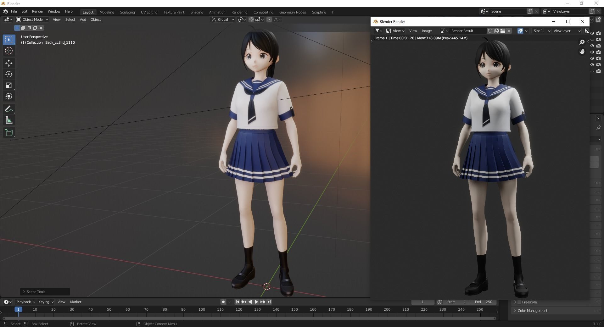 3D model VRM girl Asian Woman RealTime japanese korean Female 3D VRCHAT ...