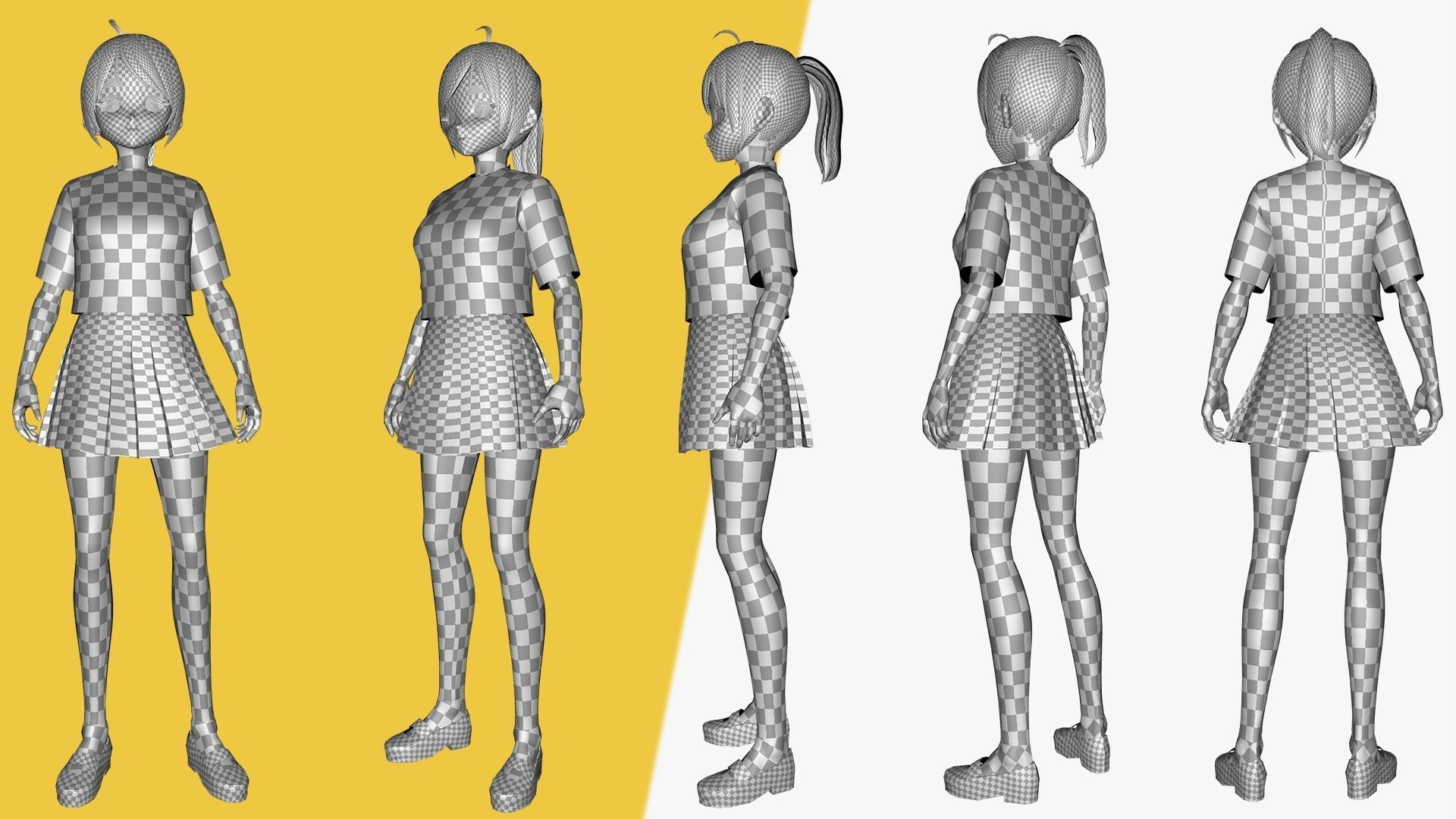 3D model VRM girl Asian Woman RealTime japanese korean Female 3D VRCHAT ...